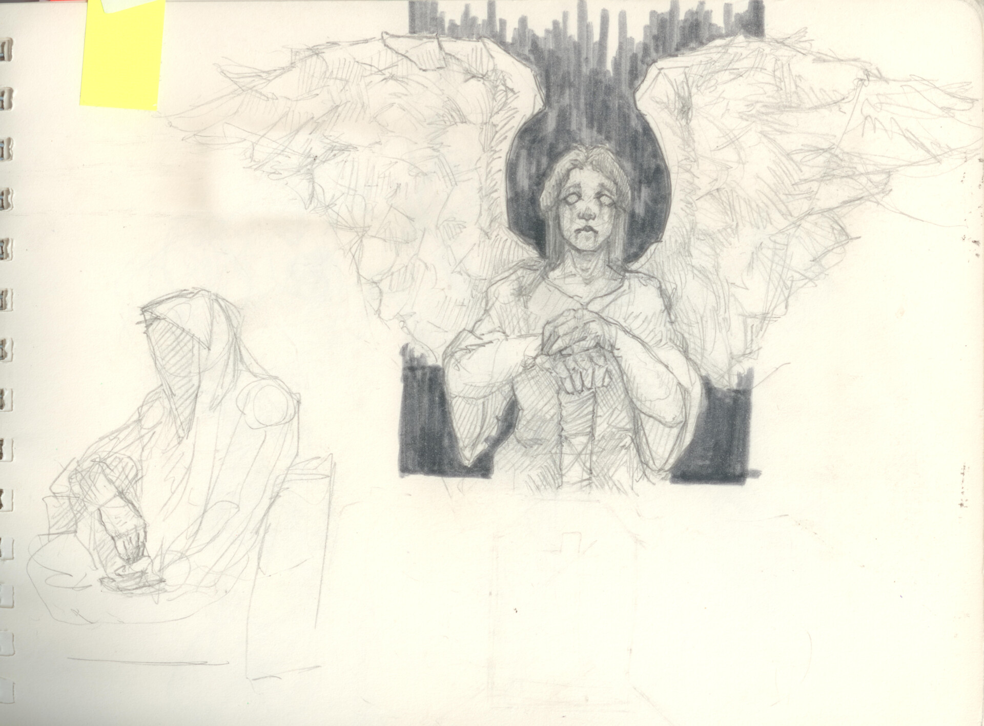 ArtStation - 2020 Sketchbook 1 - 20 - angel statue