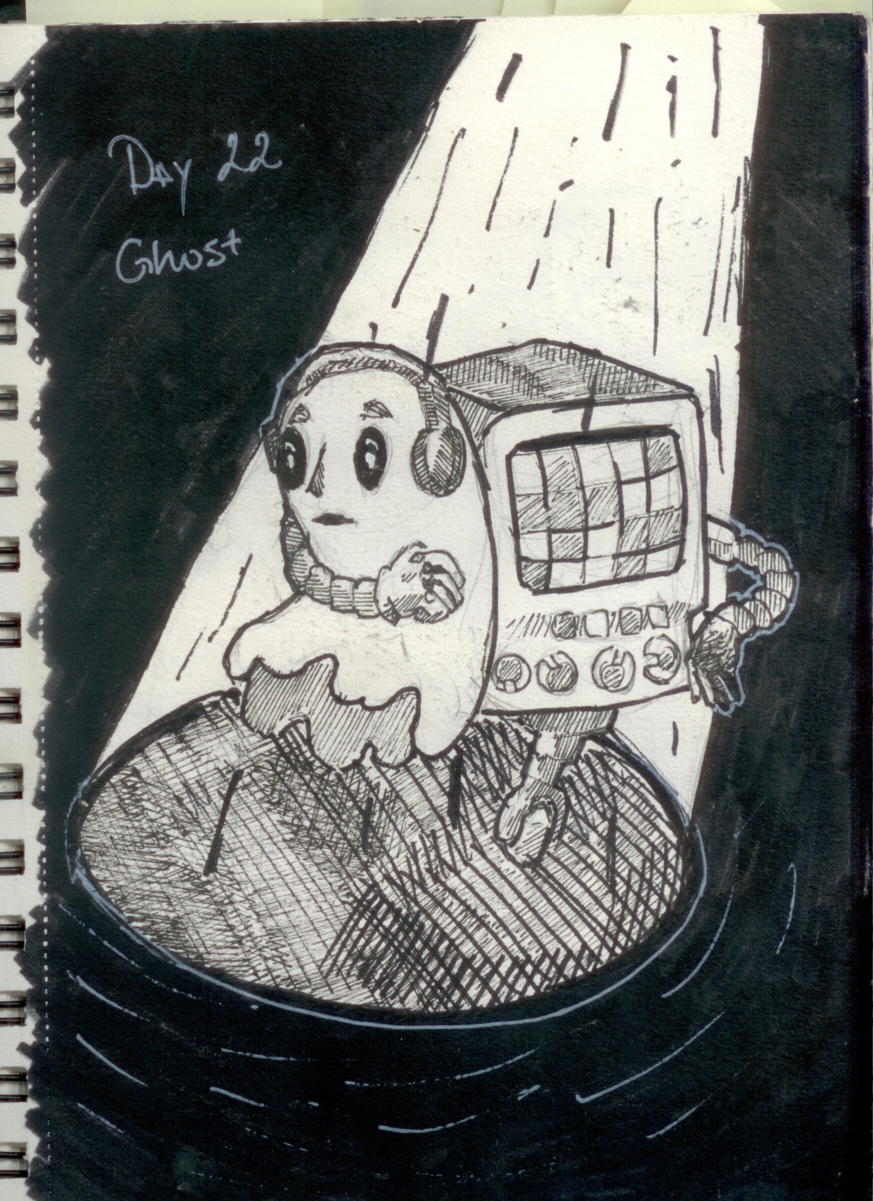 ArtStation - sketchbook 2 - 2019 - 5 - inktober - ghost
