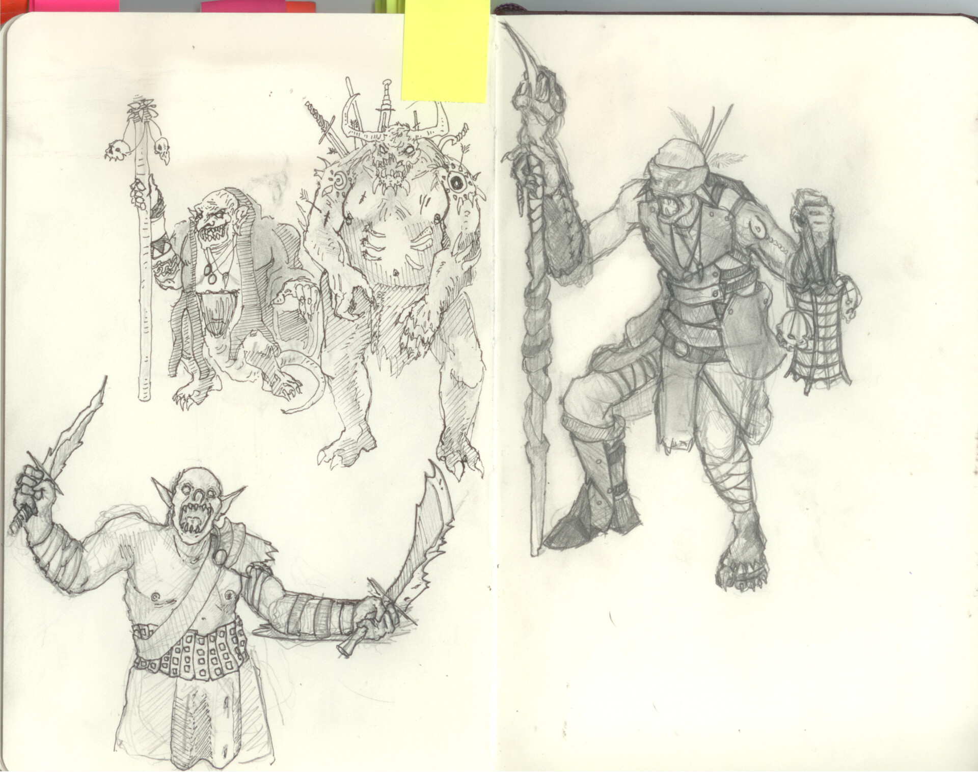 ArtStation - 2021 Sketchbook 1 - 16 - darkspawn 1 and 2