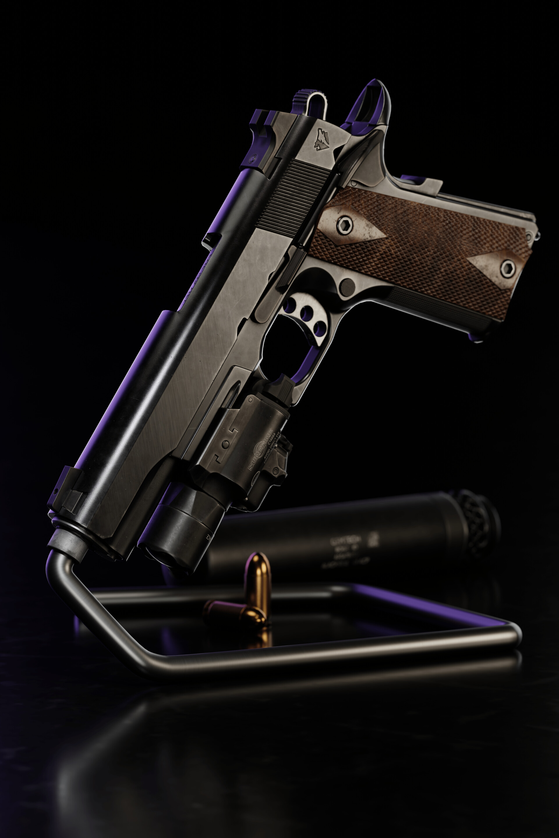 ArtStation - Colt M1911 customized and loaded.