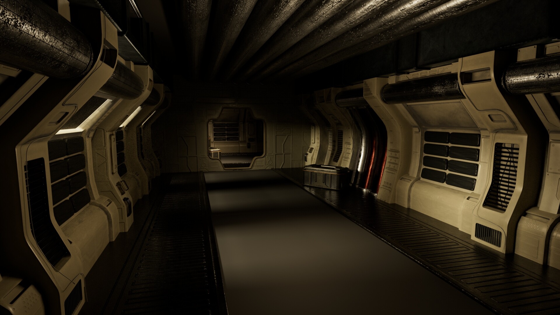 Alien Spaceship Corridor