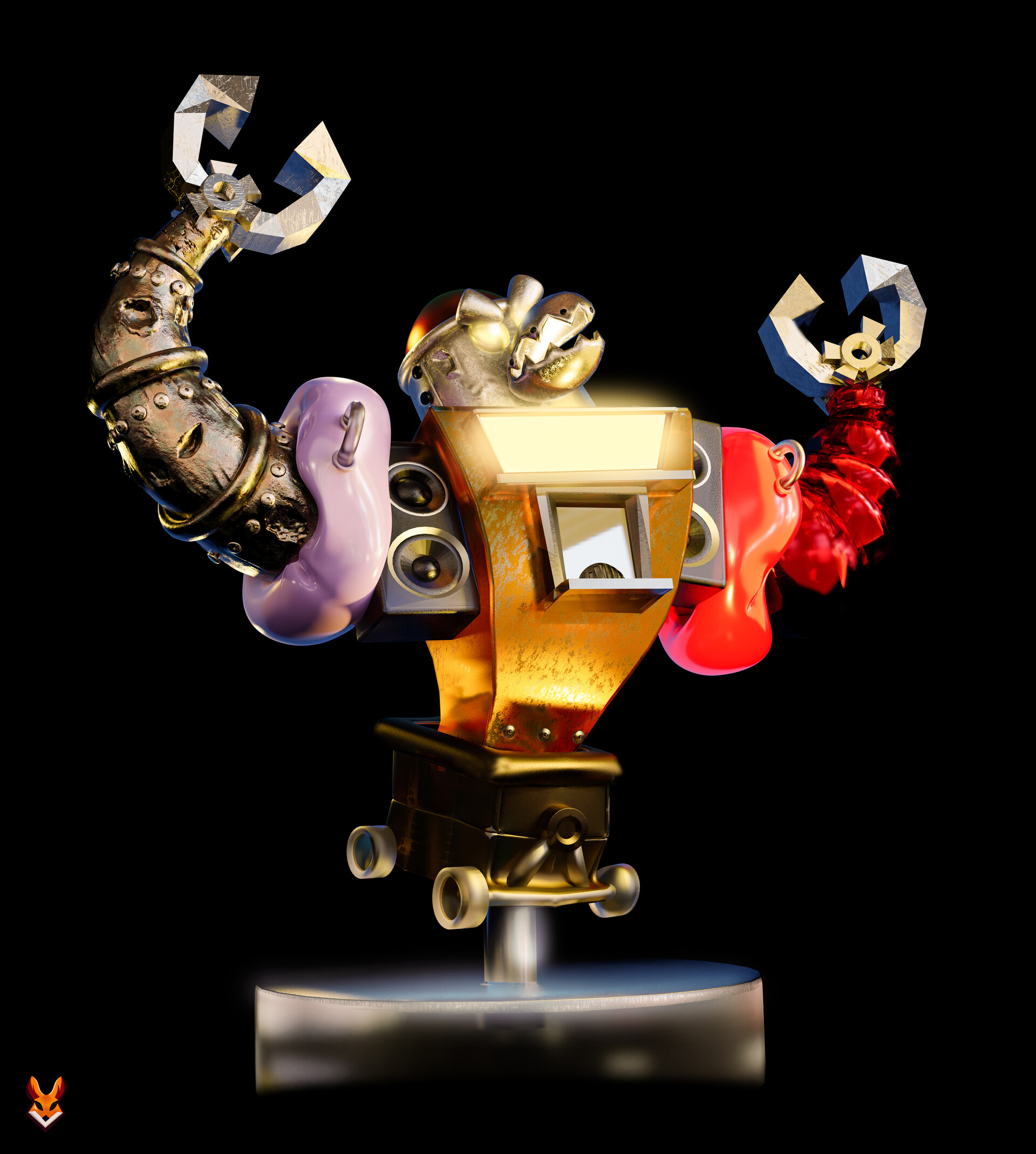 Simon Sanchez Plazas - Protobot 3D Character from club penguin2D FAN ART