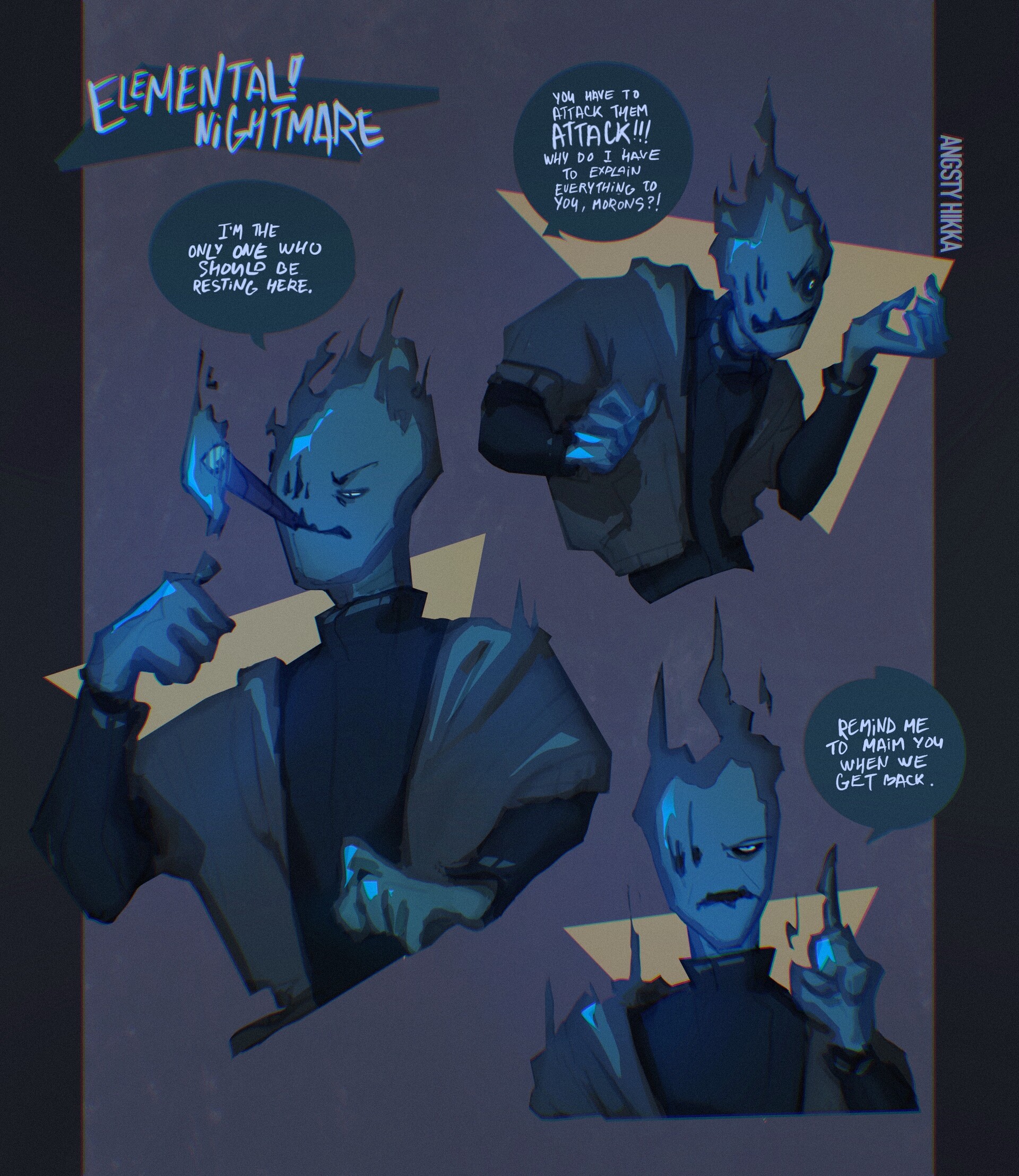 ArtStation - Some Elemental!Nightmare doodles