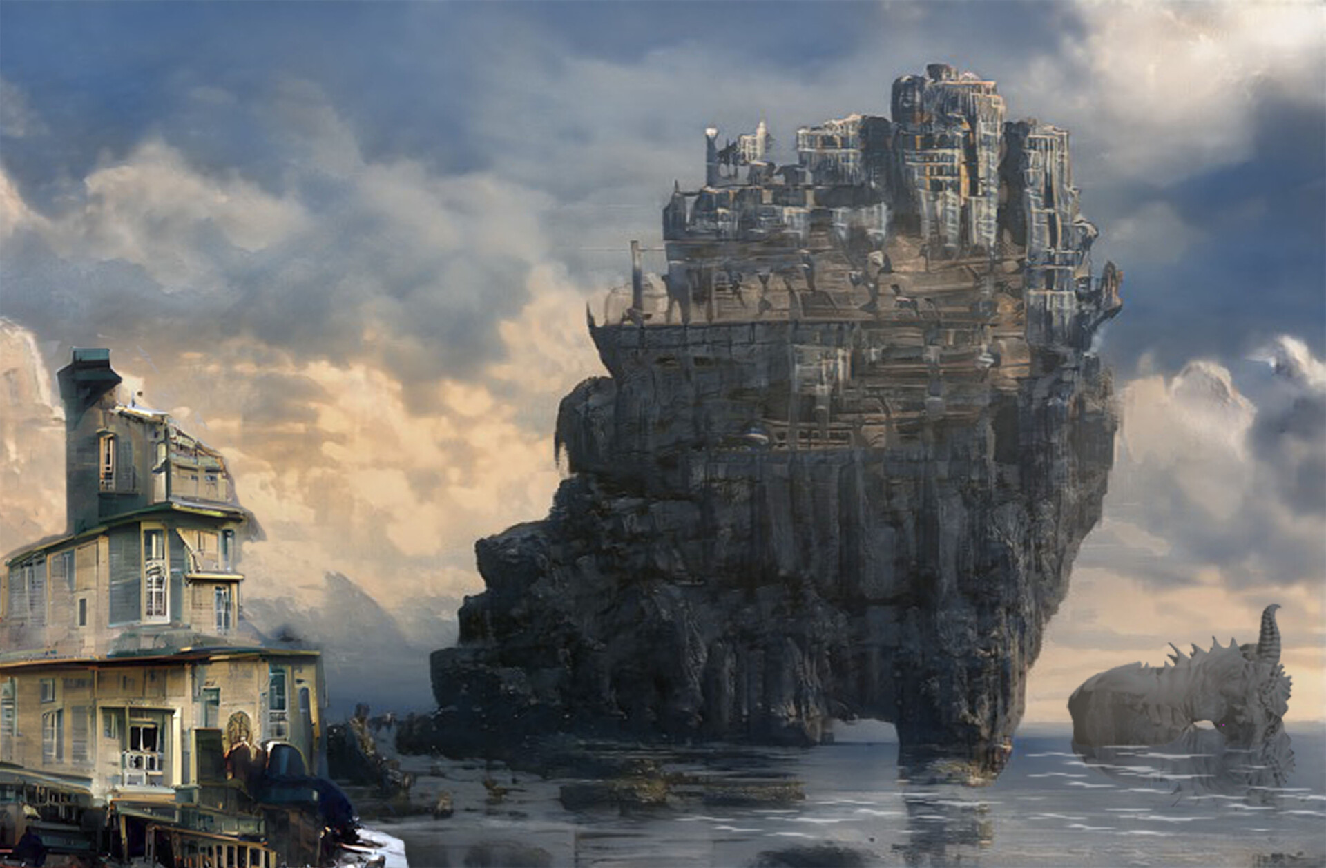 ArtStation - Fallen Head Cliff City