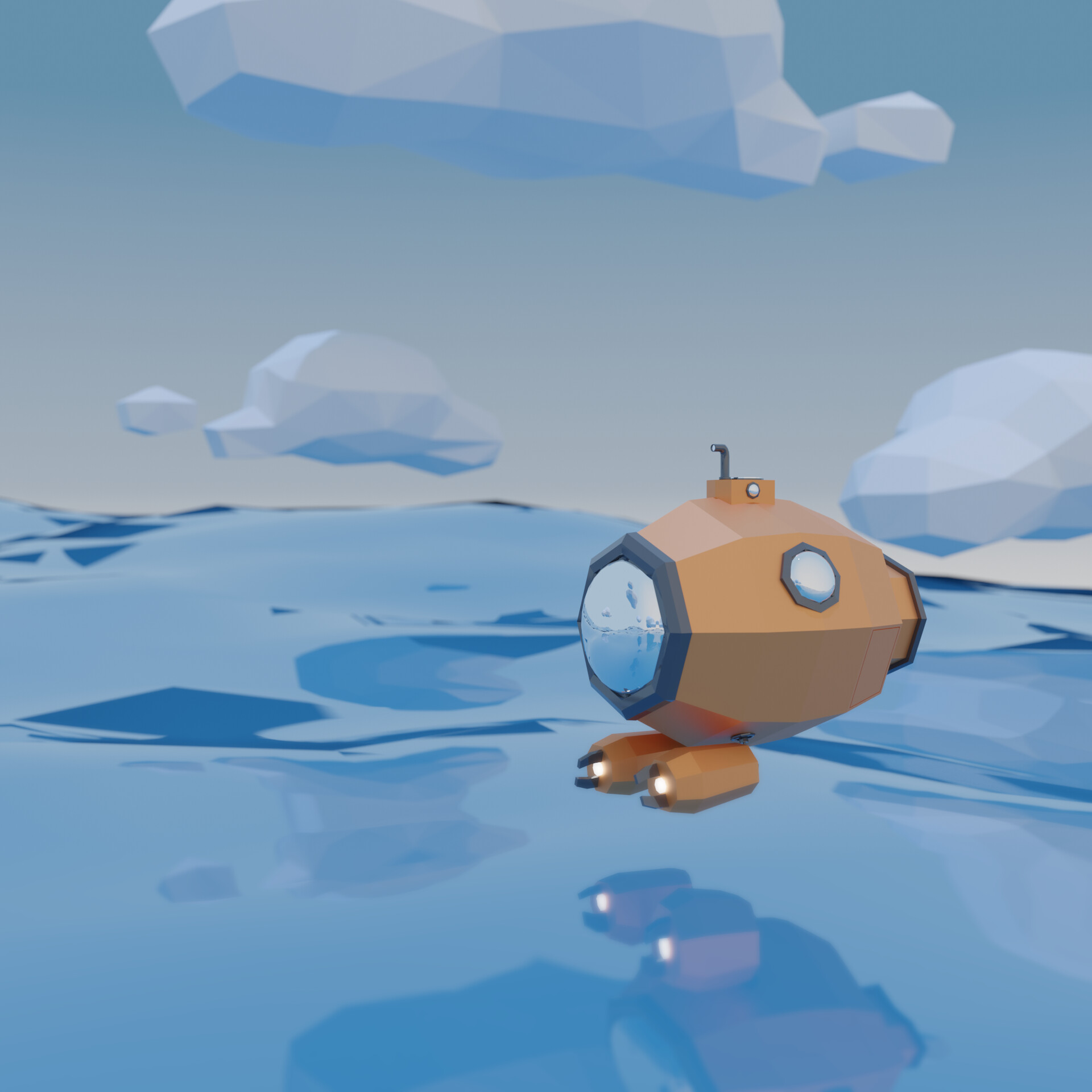 ArtStation - LOW POLY SUBMARINE