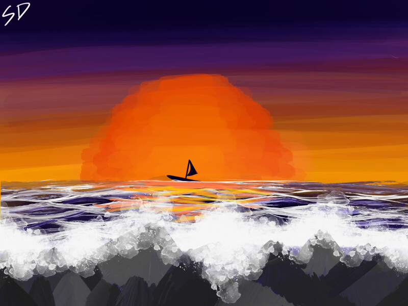 ArtStation - Sunset Wave