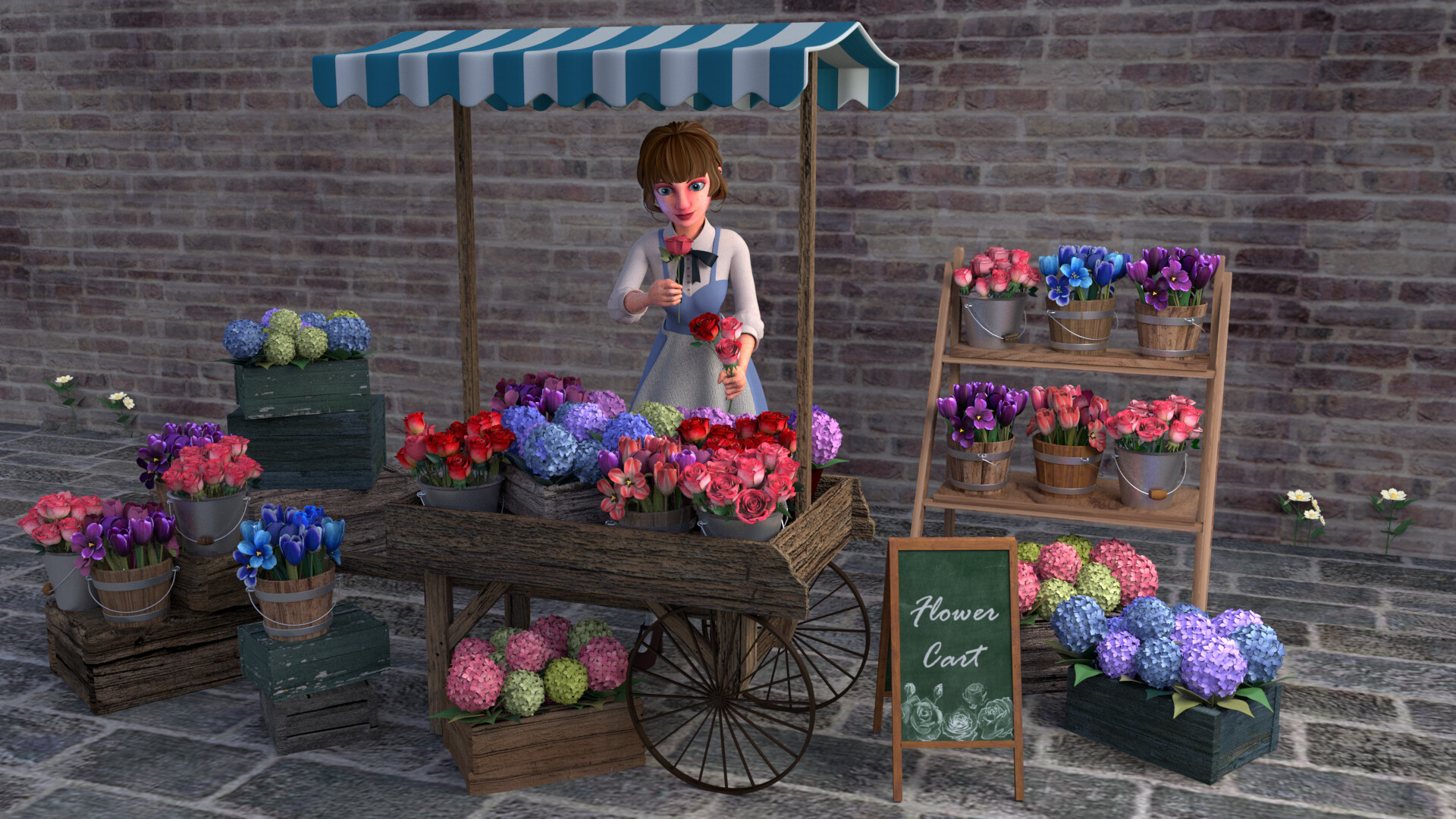 ArtStation - Flower Shop Girl