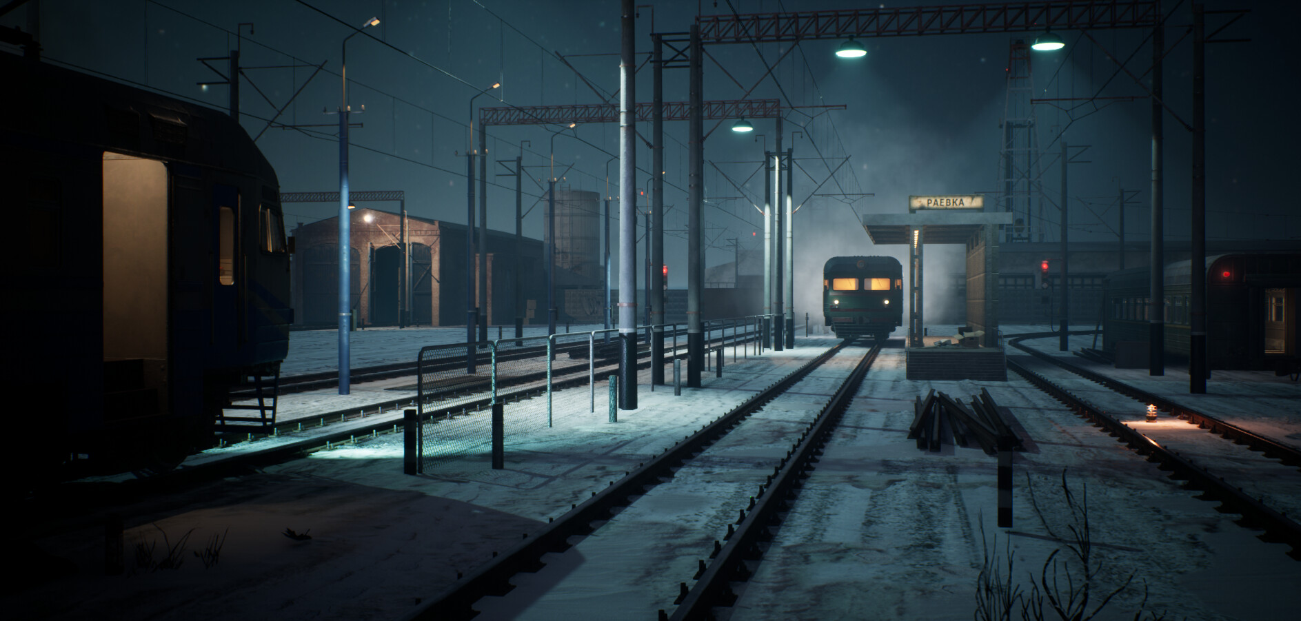 ArtStation - Train Yard Lighting Study