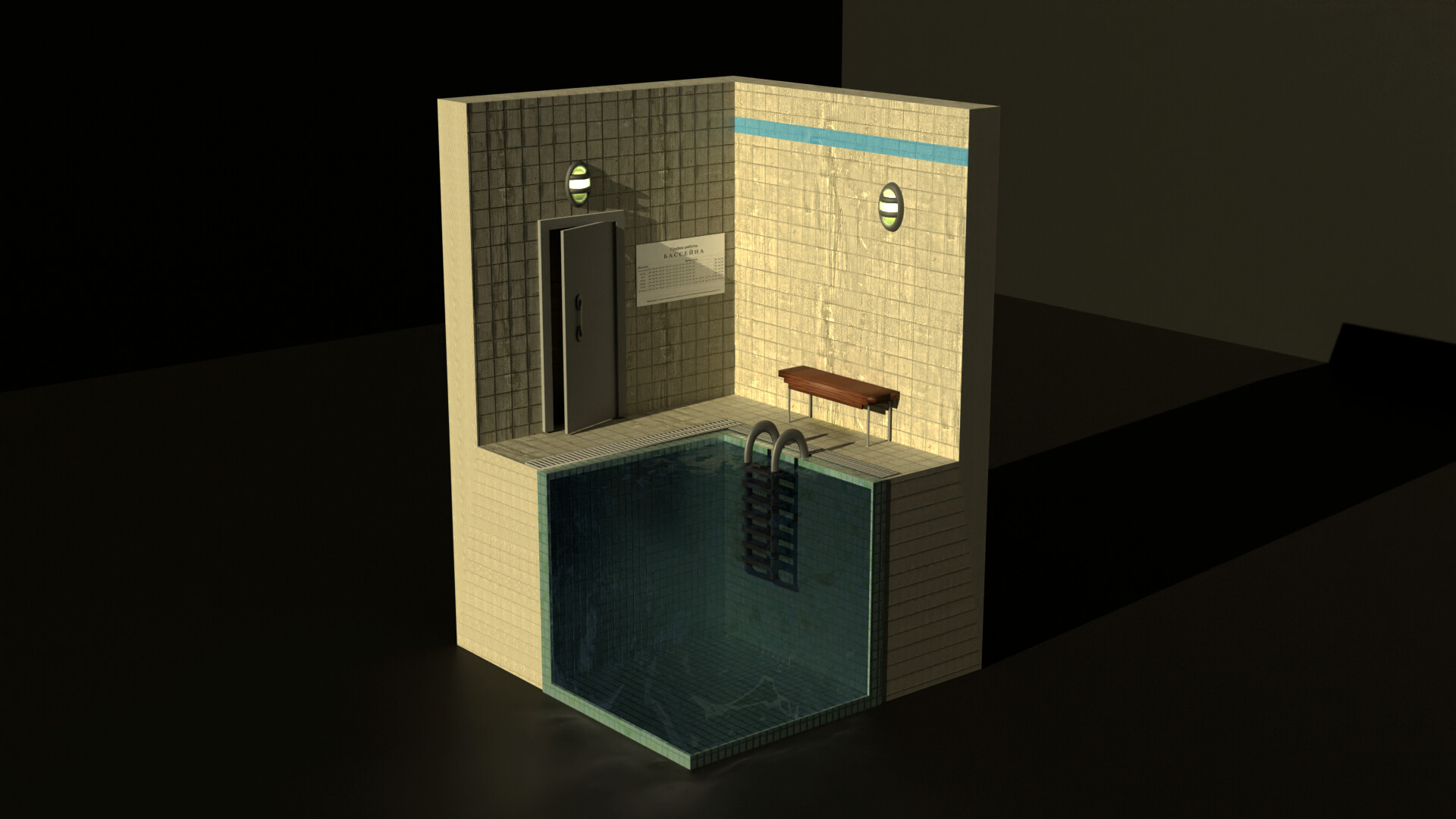 ArtStation - Old soviet swimming pool