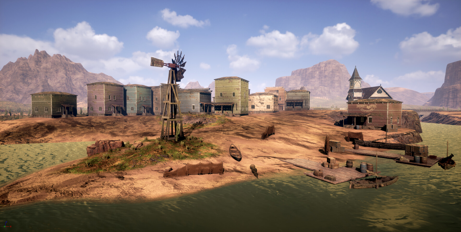 ArtStation - Western Desert Town