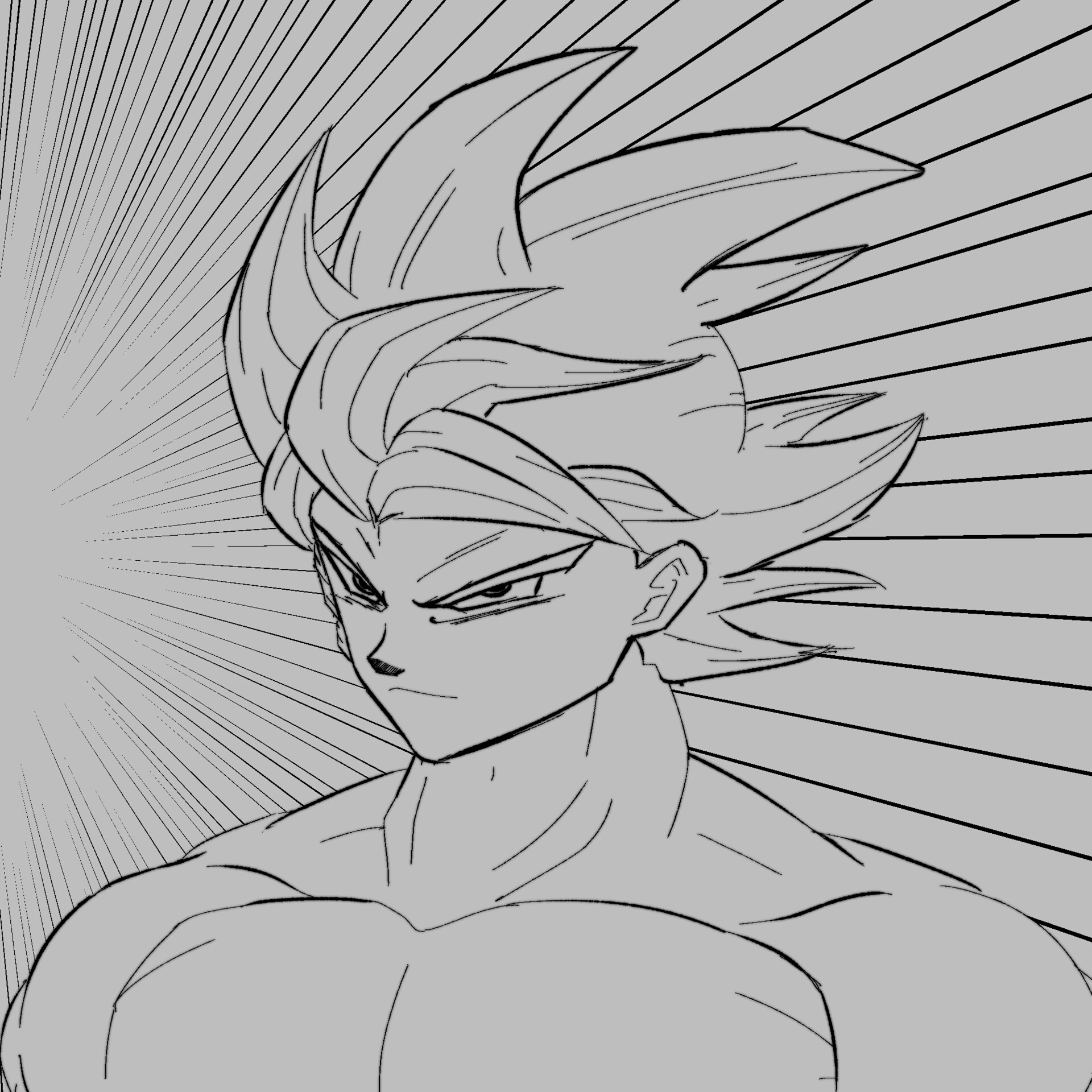 how to draw ui goku easy