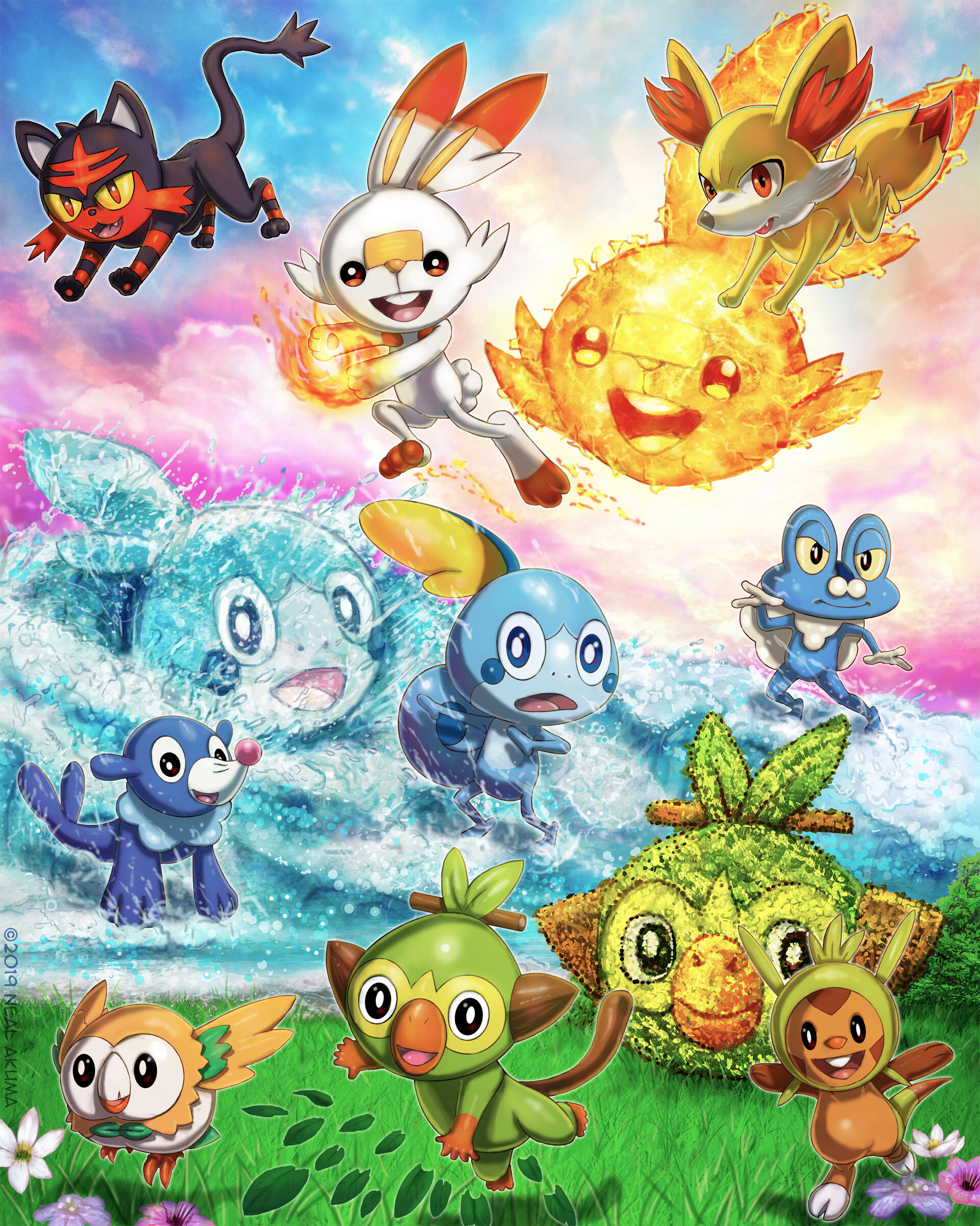 ArtStation - Pokemon Starters