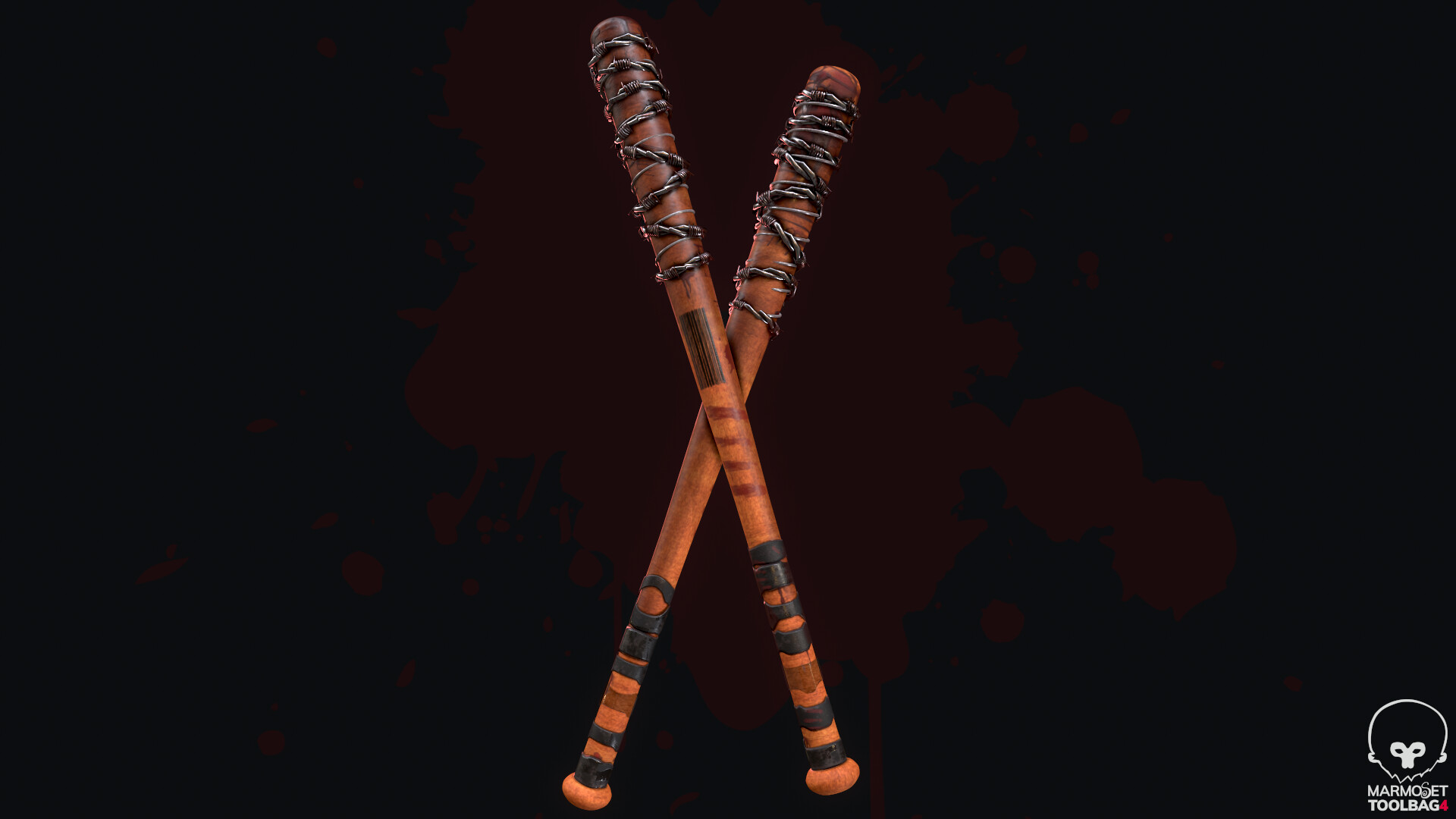 Hemanath Krish - Lucille 'zombie killer' baseball bat (TWD fanart)