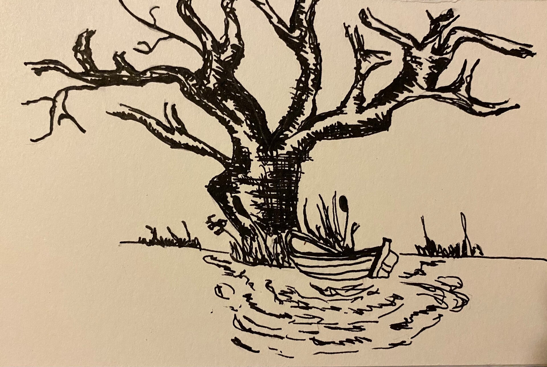 ArtStation - Tree and a boat