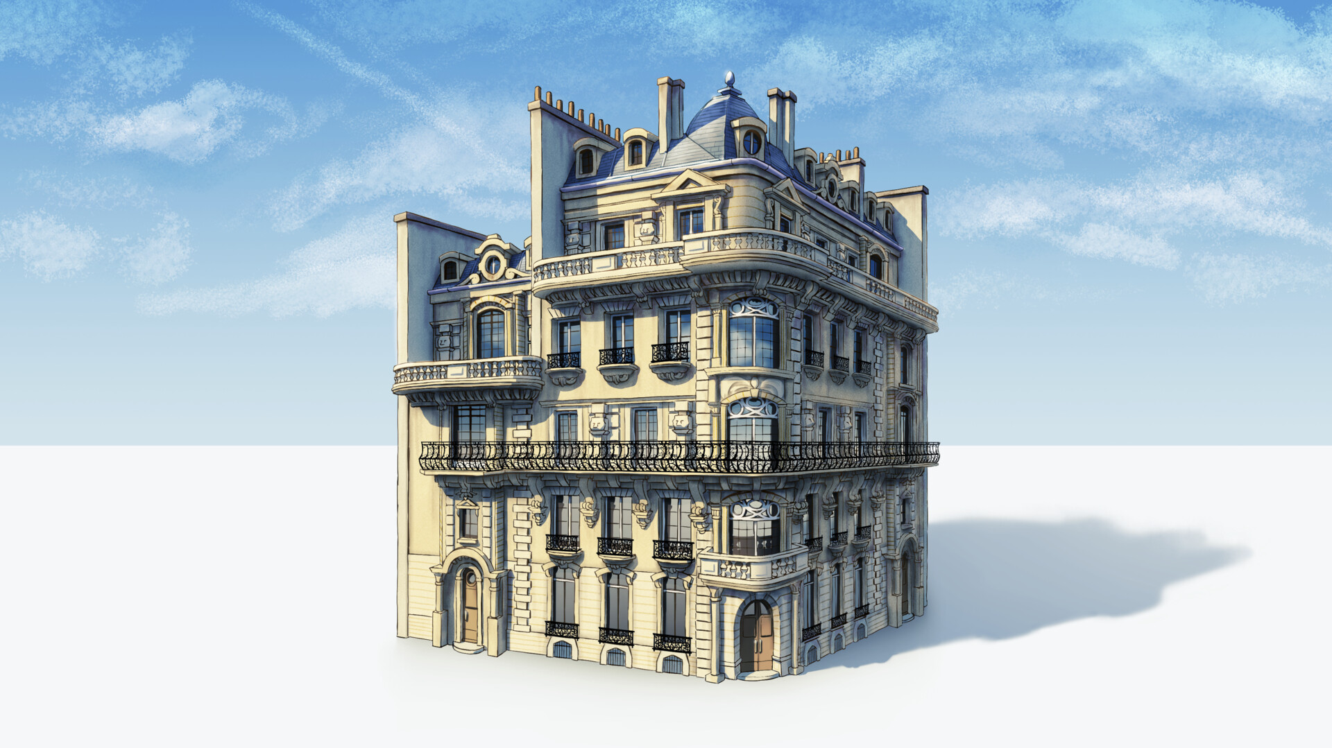 Eugène Caubel - Modular Building - 3D Game Asset