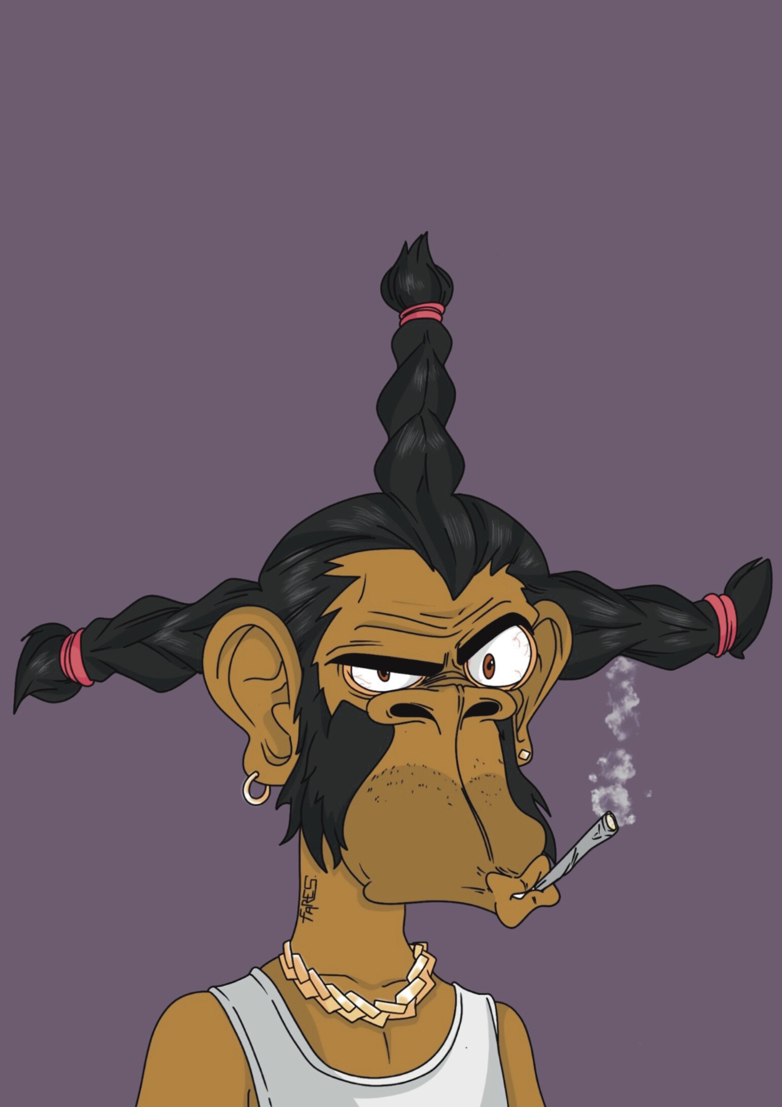 cartoon monkey smoking