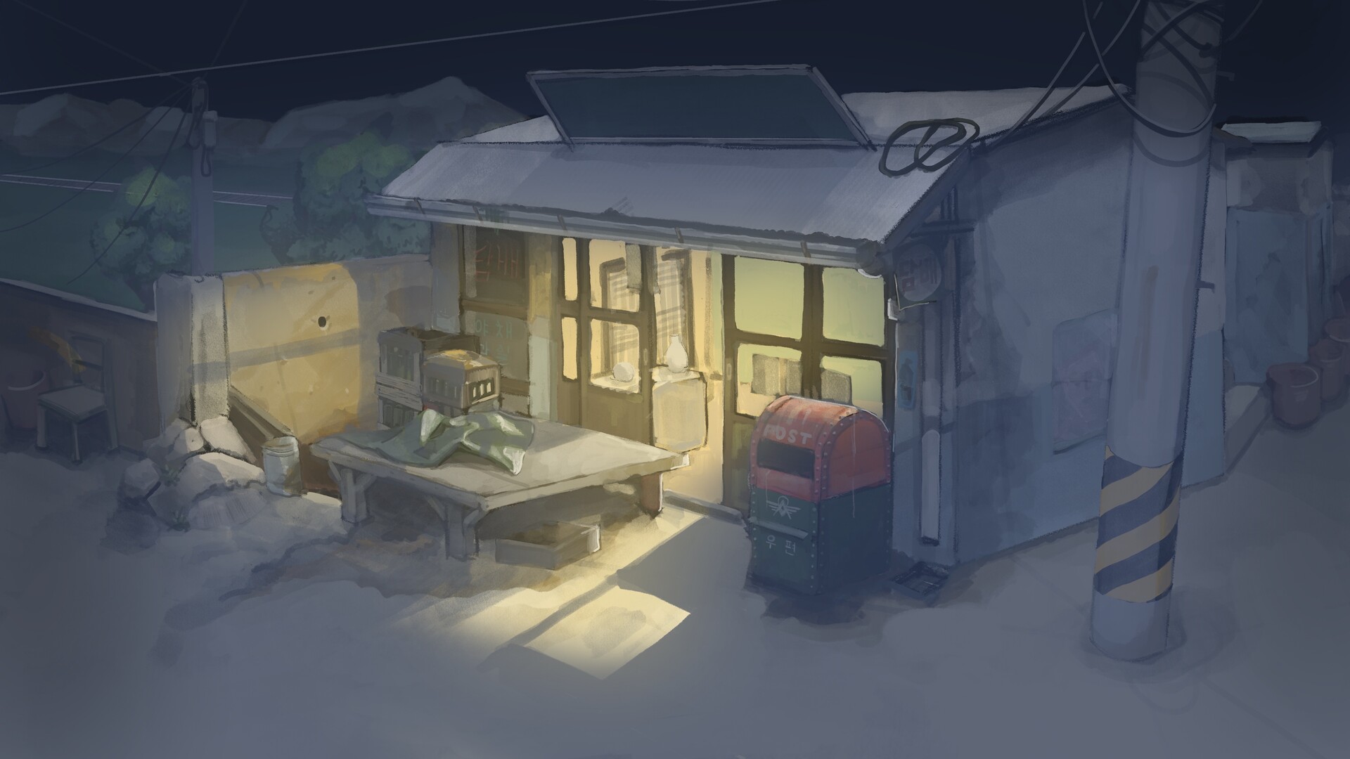 ArtStation - Shop at night