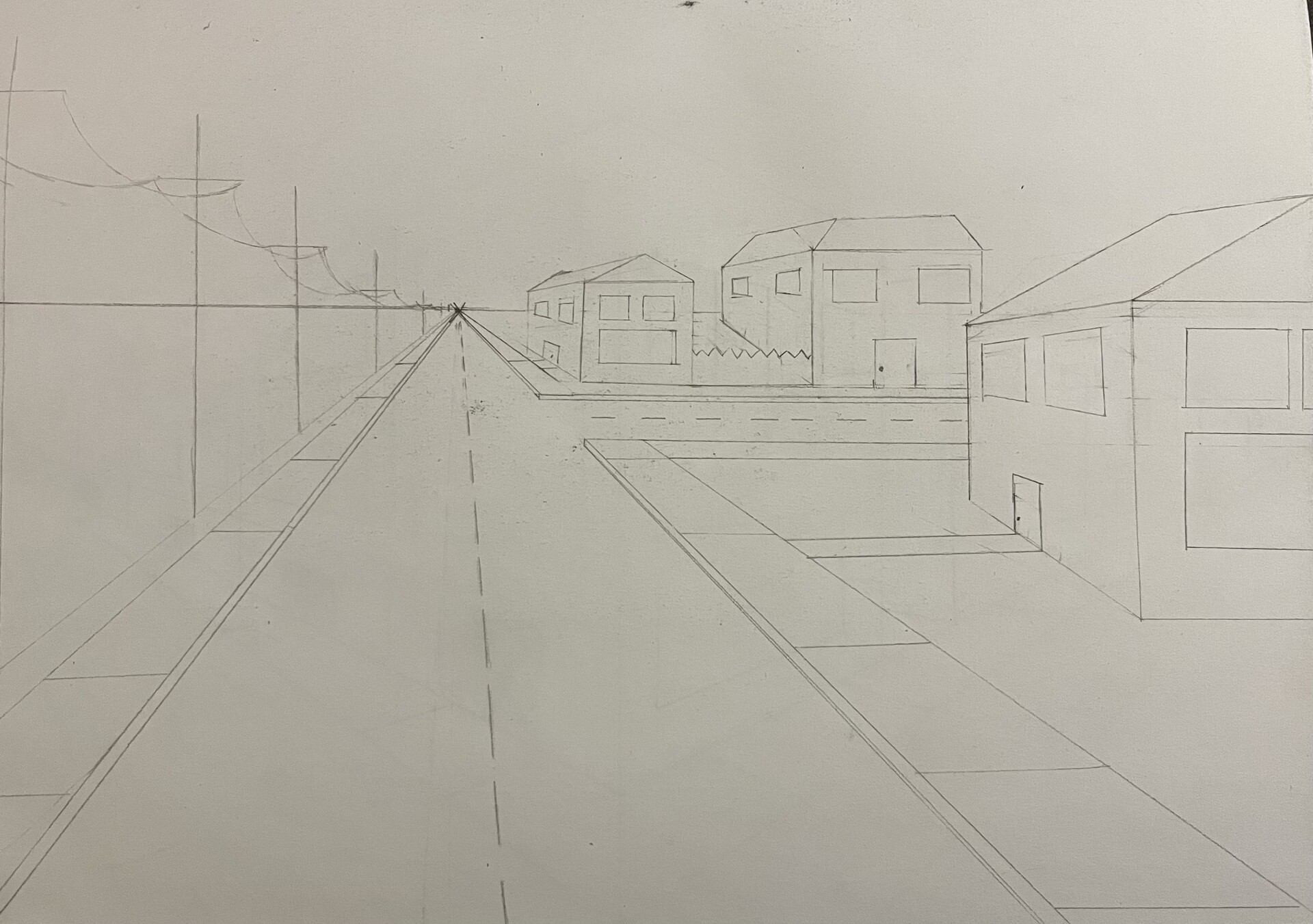 ArtStation - Street One Point Perspective