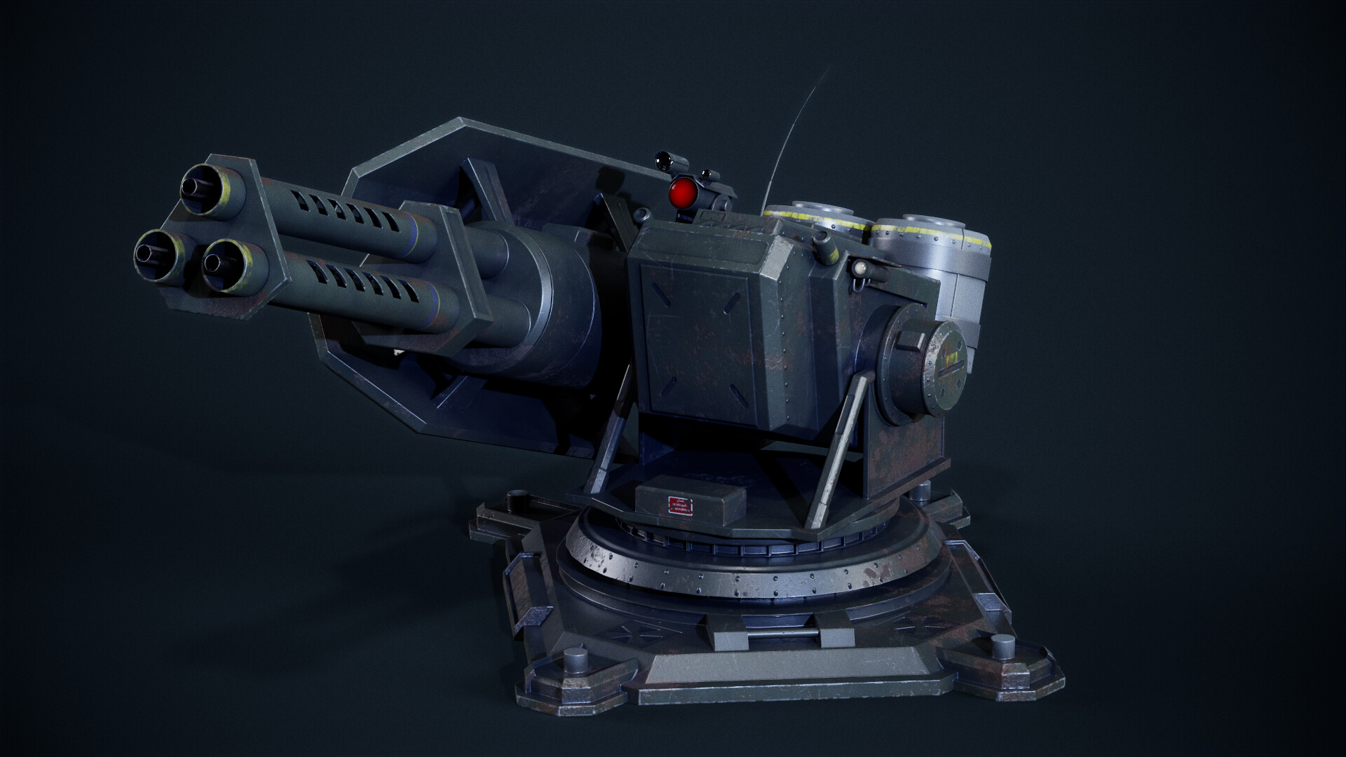 Santiago López - Game-Ready Mounted Machine Gun Turret