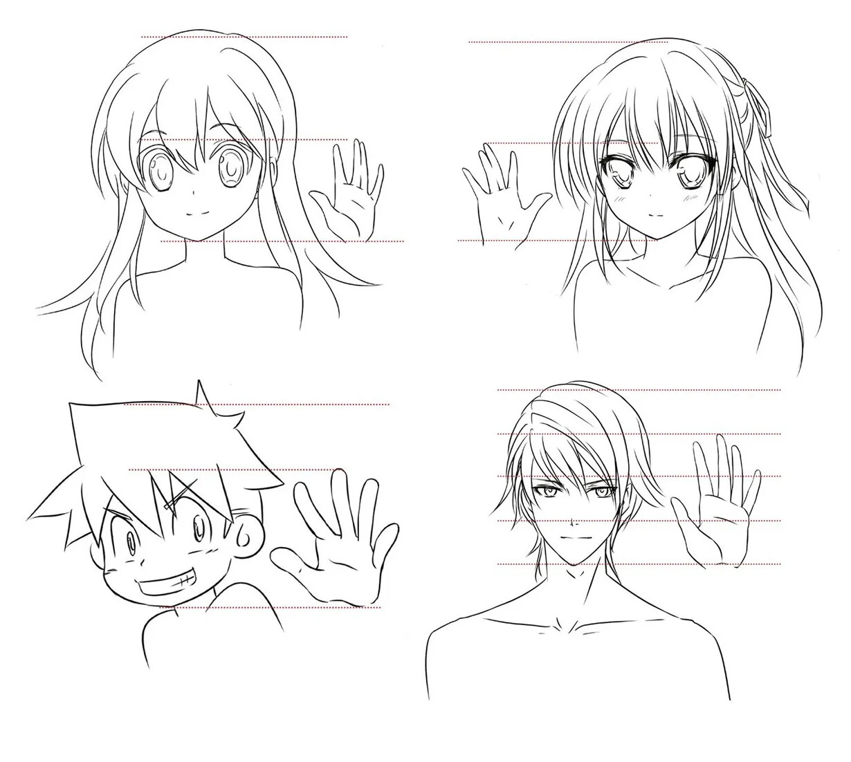 Anime Art Academy - Character Hand Size vs Head Size