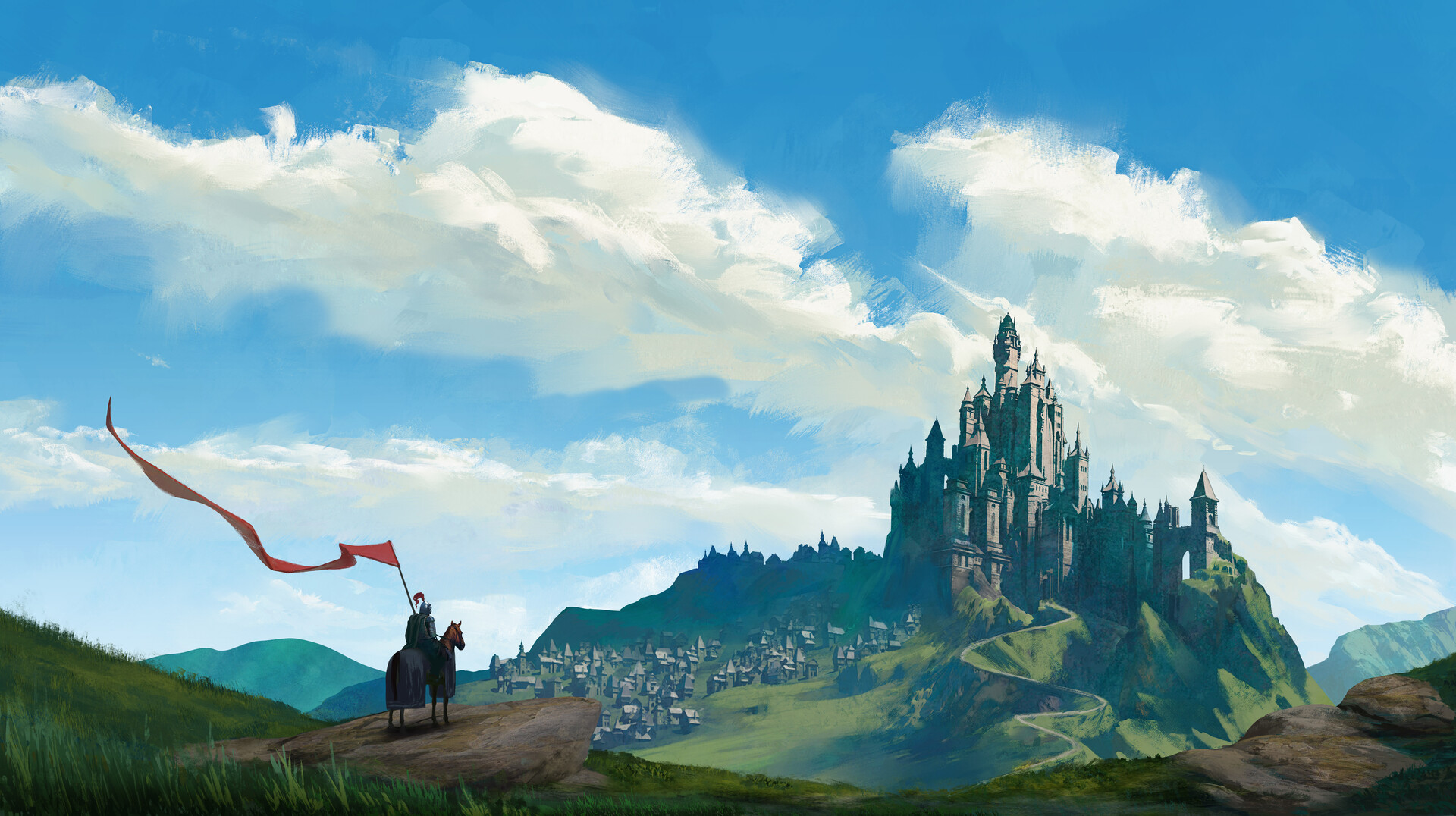 ArtStation - Castle peak - book cover concept