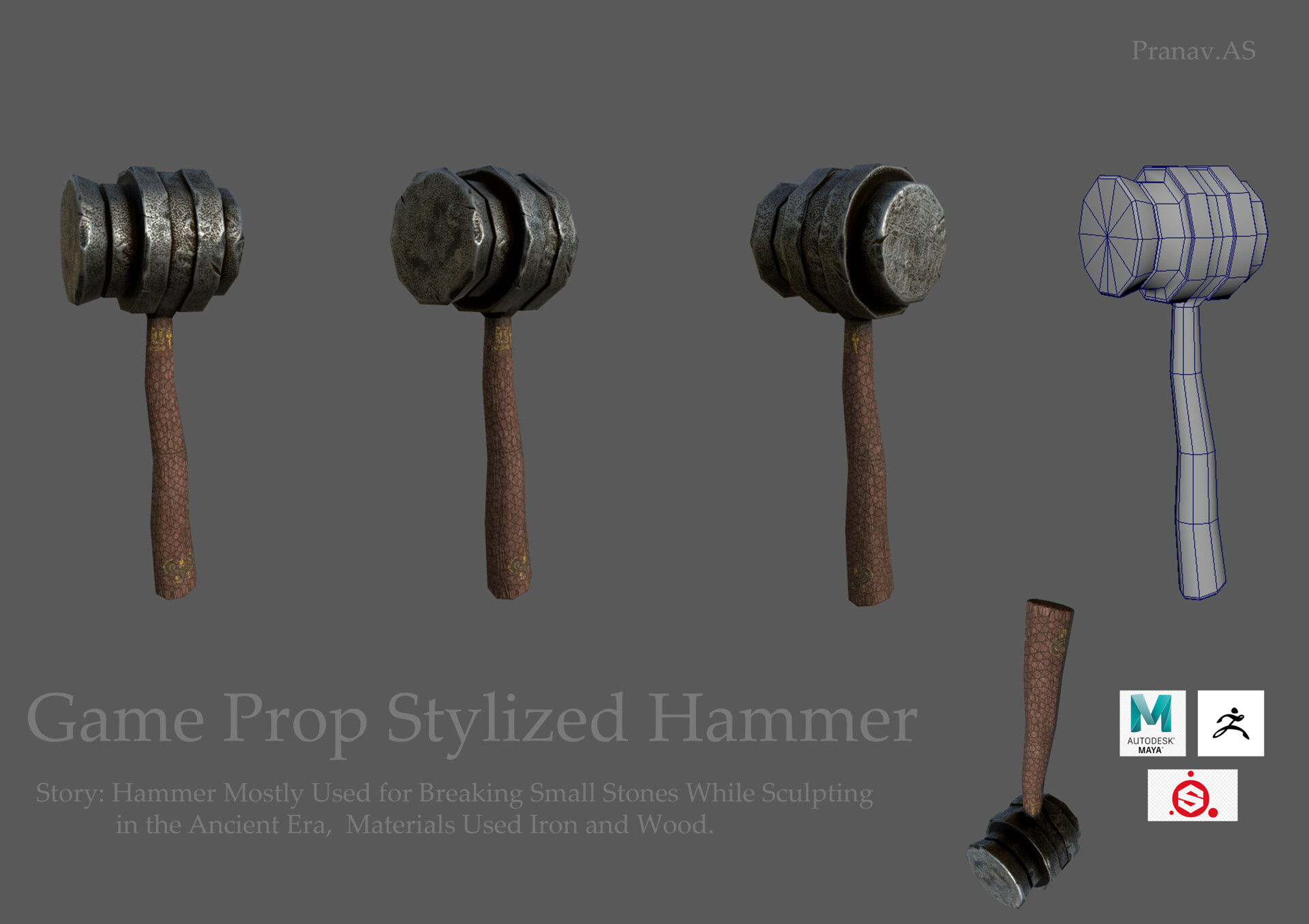 ArtStation - Stylized Hammer Game Prop Model