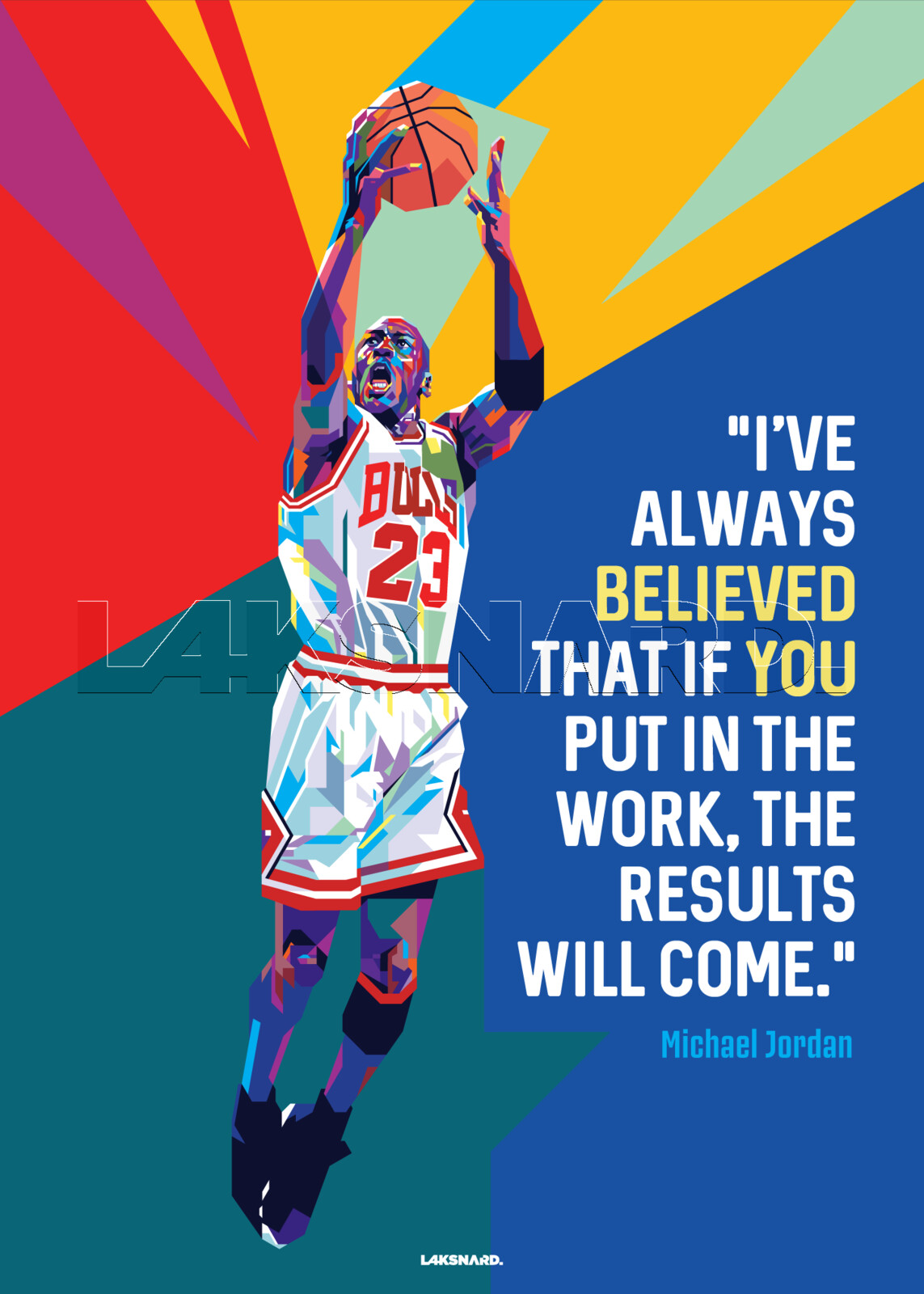 Laksana Ardie - Michael Jordan Fan Art WPAP #1
