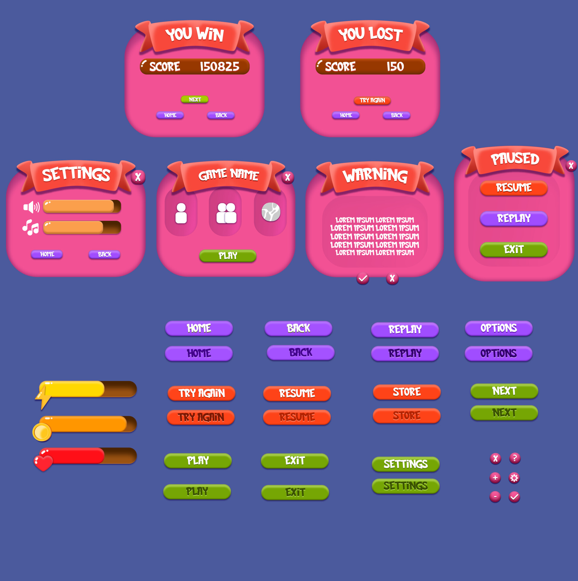 ArtStation - Game Ui Sets Part 4