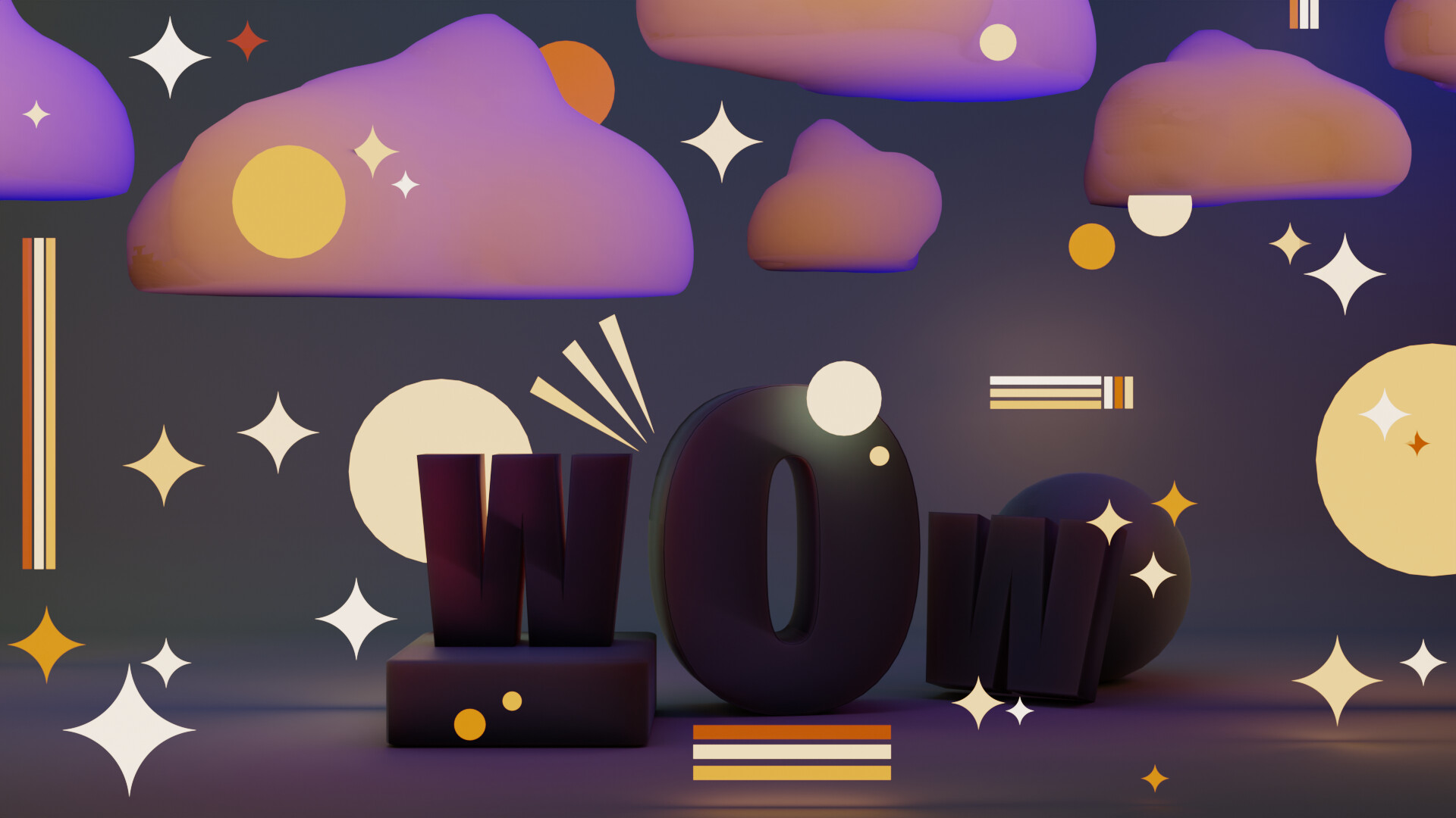 ArtStation - Wow! Staged text composition