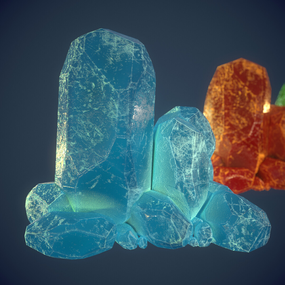 ArtStation - Colored Crystals - Game Assets