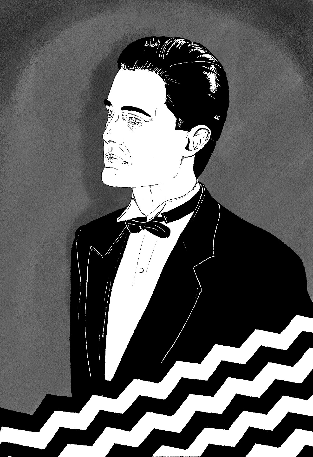 ArtStation - Twin Peaks Sketch #2 - Agent Cooper