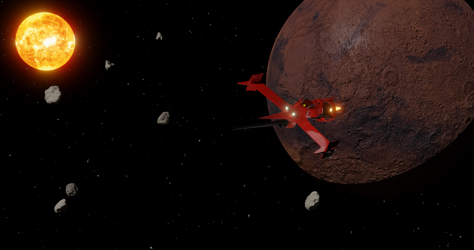 ArtStation - Swordfish II | Scene in Space | Cowboy Bebop