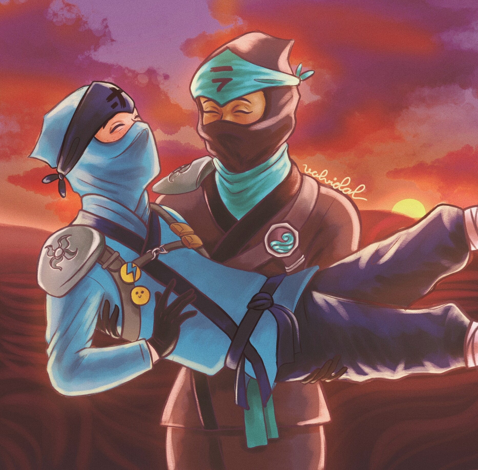 Artstation Comission Jay And Nya