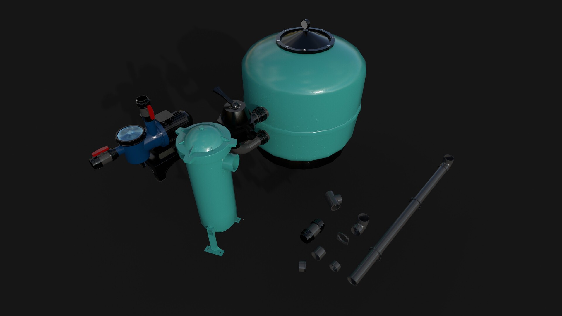 Fatih K. - Moduler Pool Filter (Lowpoly)