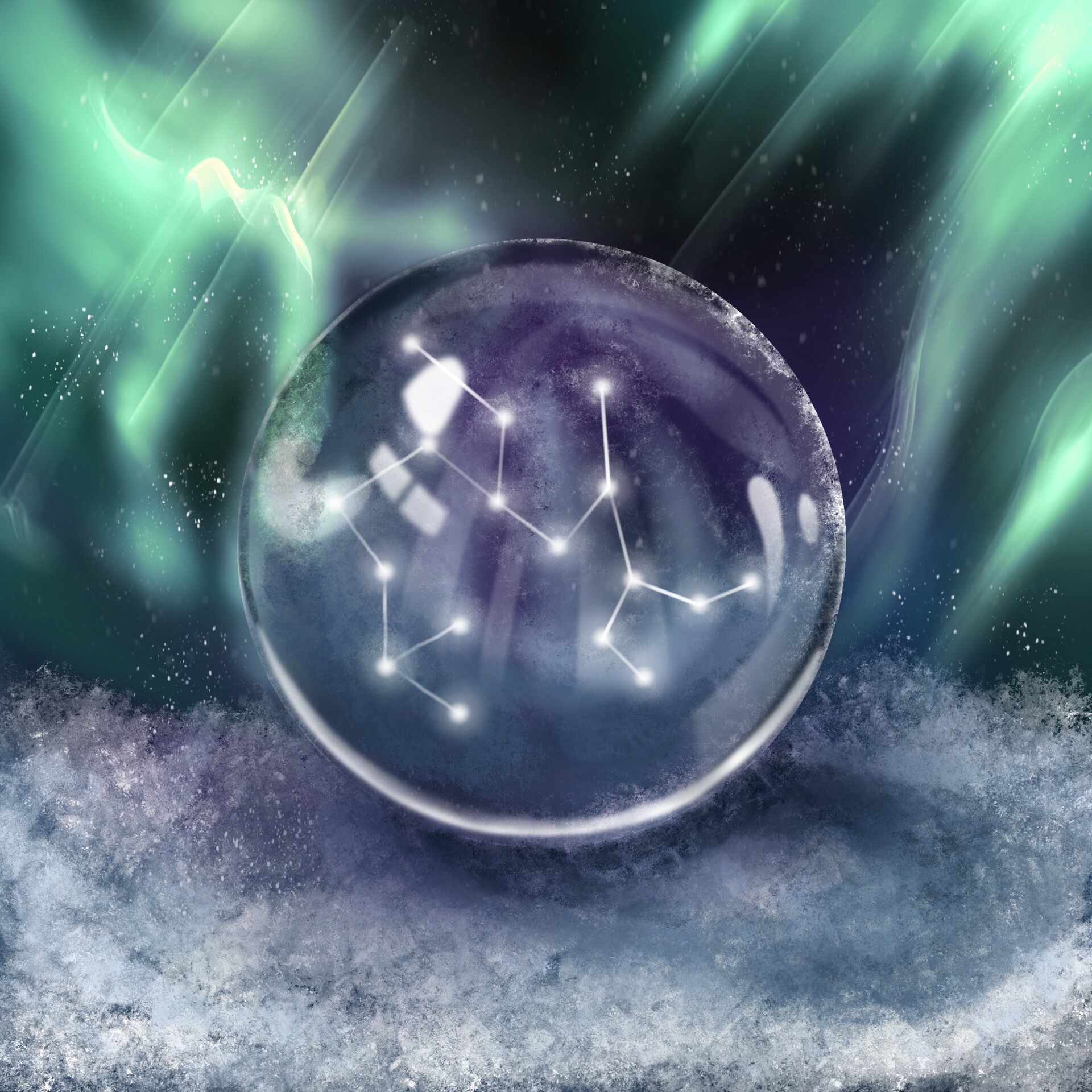 ArtStation - Realistic glass ball in Procreate