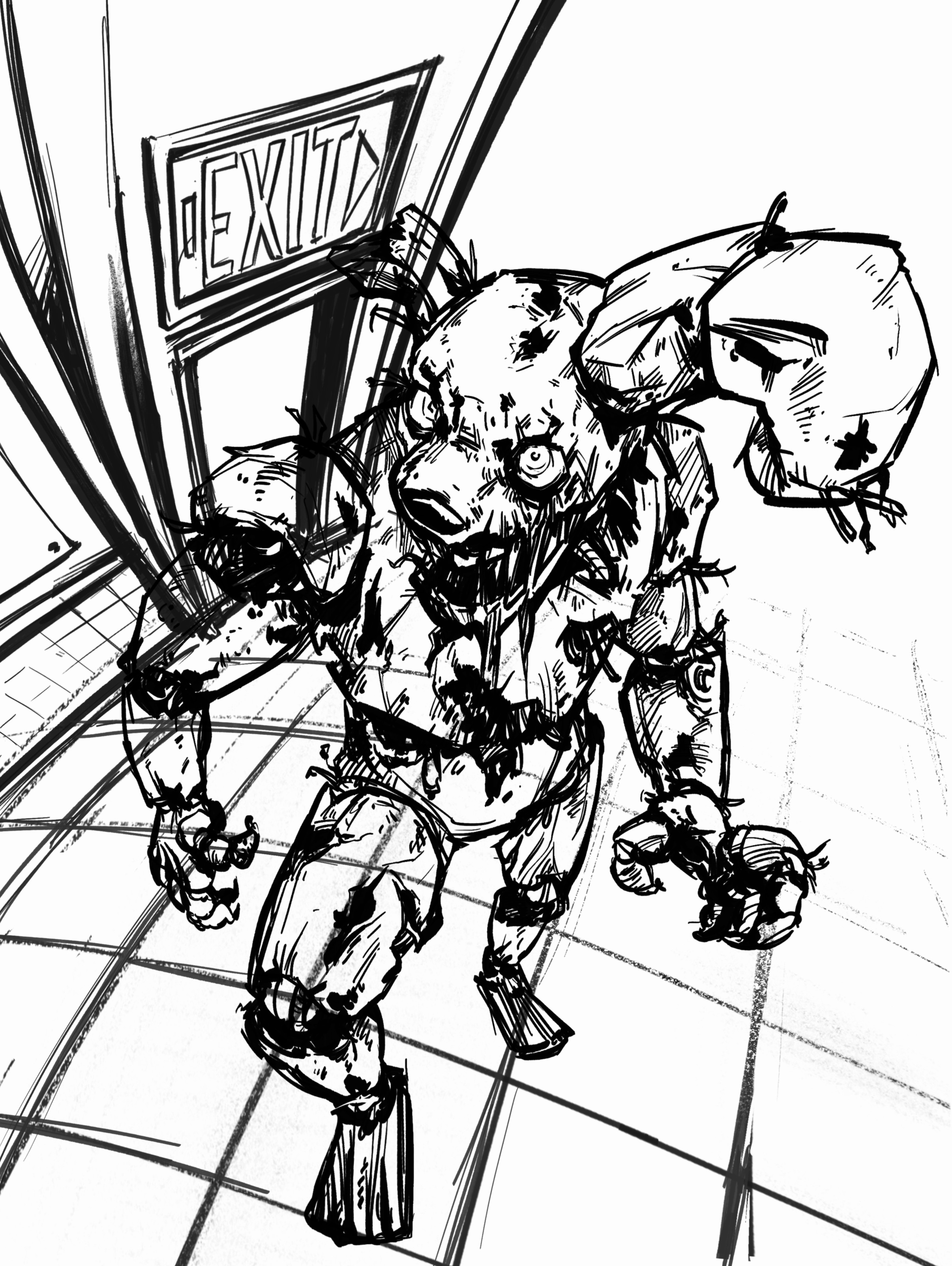 fnaf 3 springtrap coloring pages