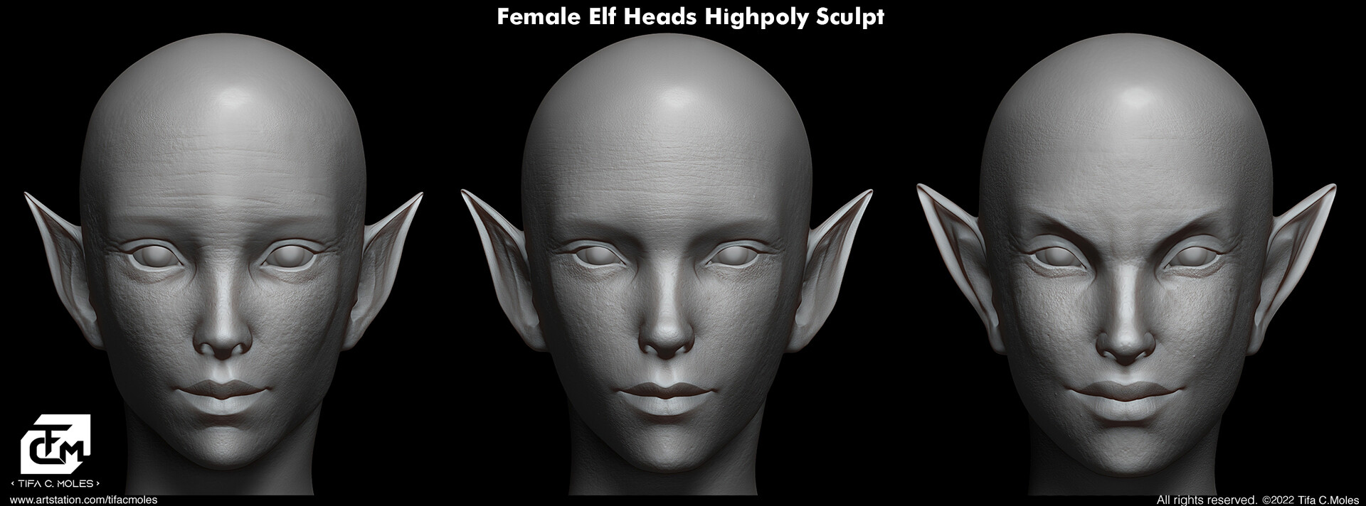 Tifa C. Moles - Hyper-Realistic Female Elf Avatar Sets (Head and Clothes)