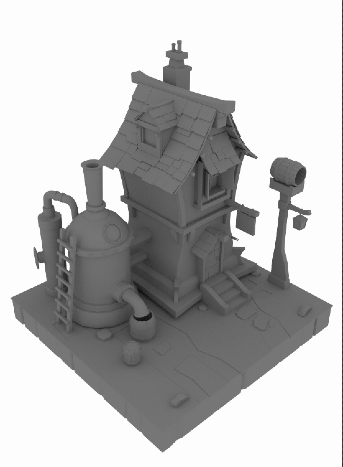 ArtStation - Cottage 3D Model