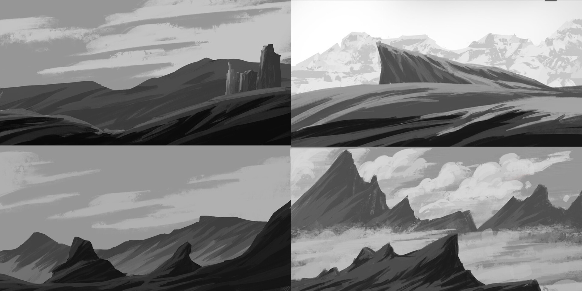 ArtStation - Sketches of rough terrains