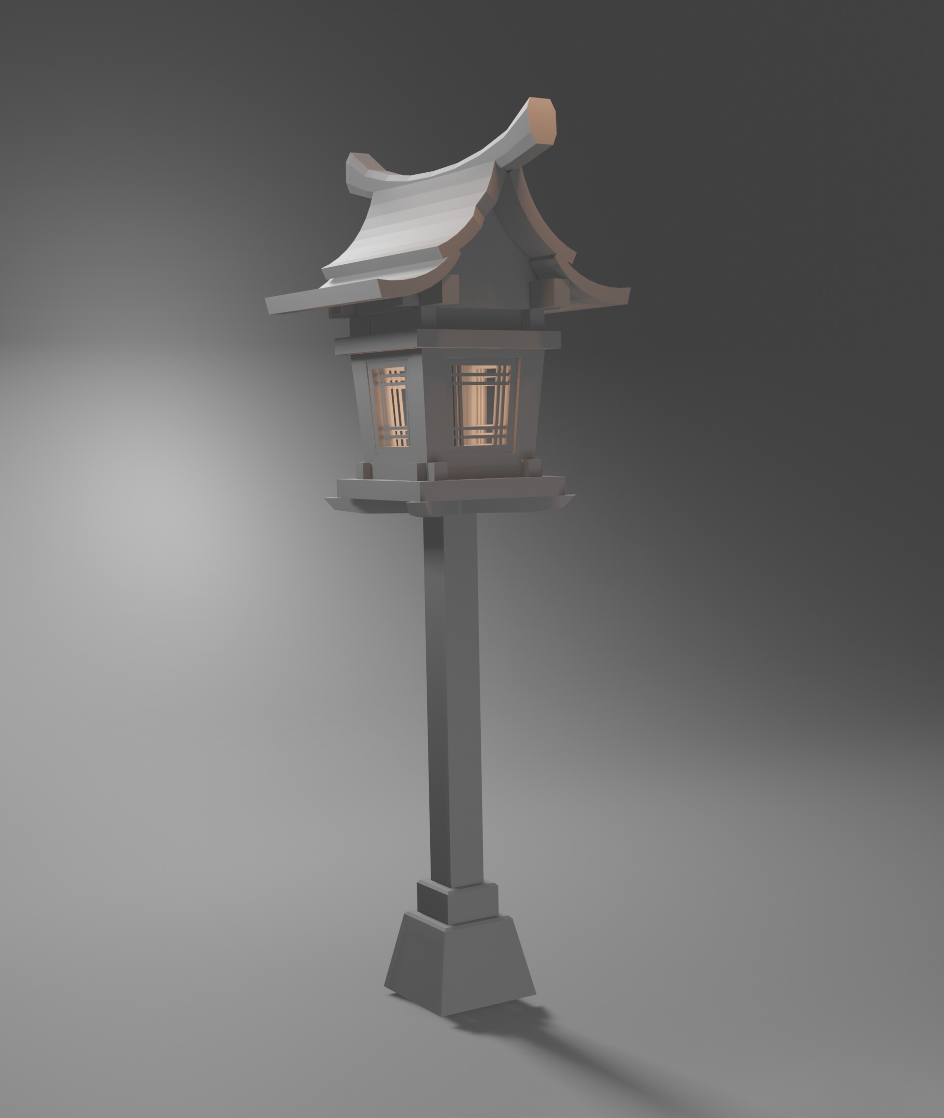 ArtStation - Traditional japanese lamp pole