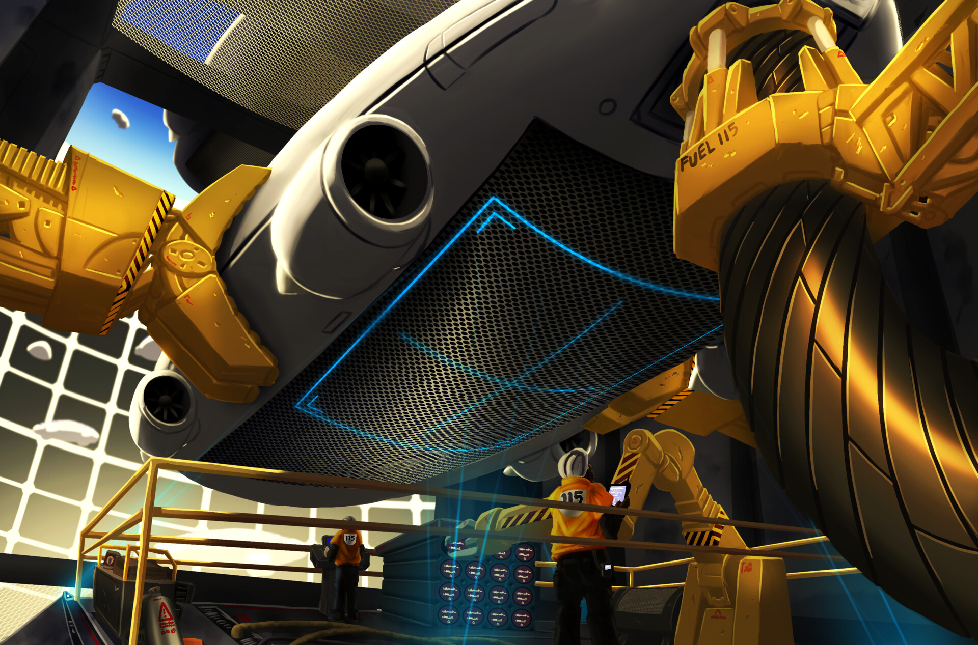 ArtStation - Rain Blimp Maintenance