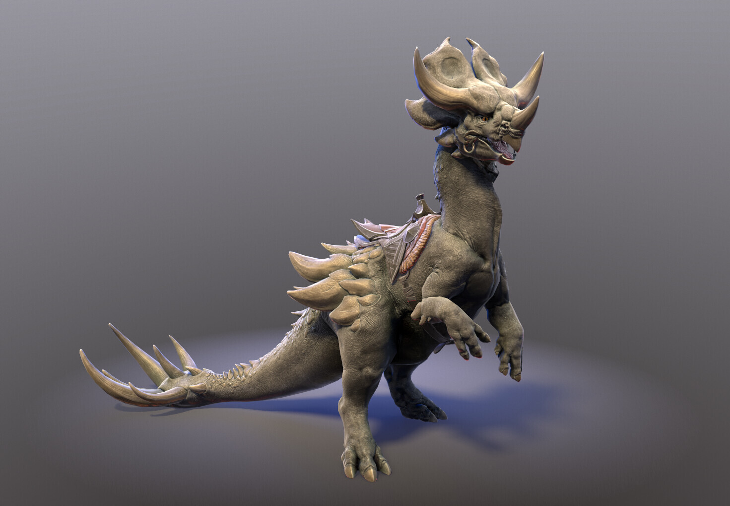 ArtStation - GW2: Wild Trihorn Raptor Skin