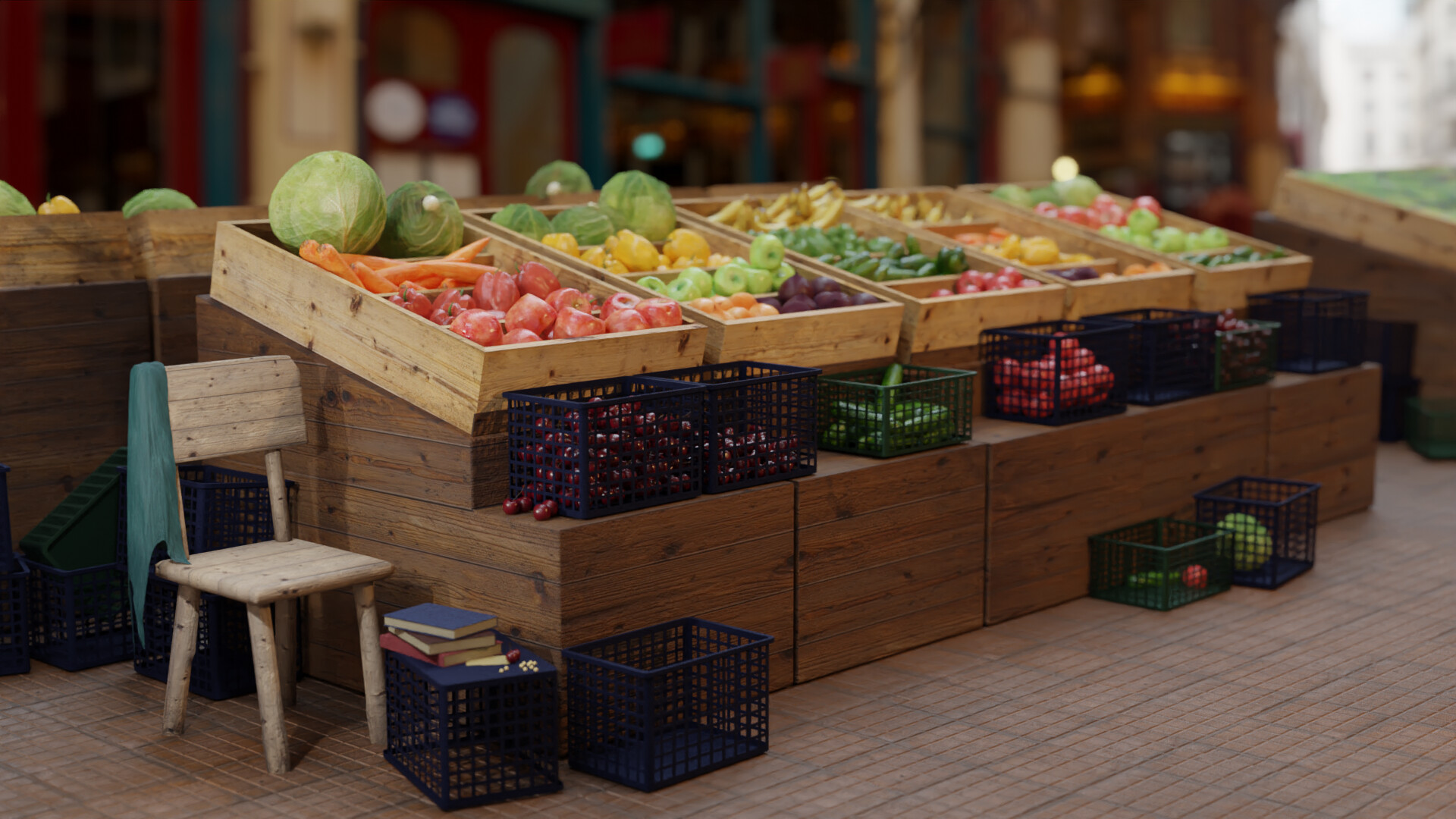 ArtStation - Street market 3D scene