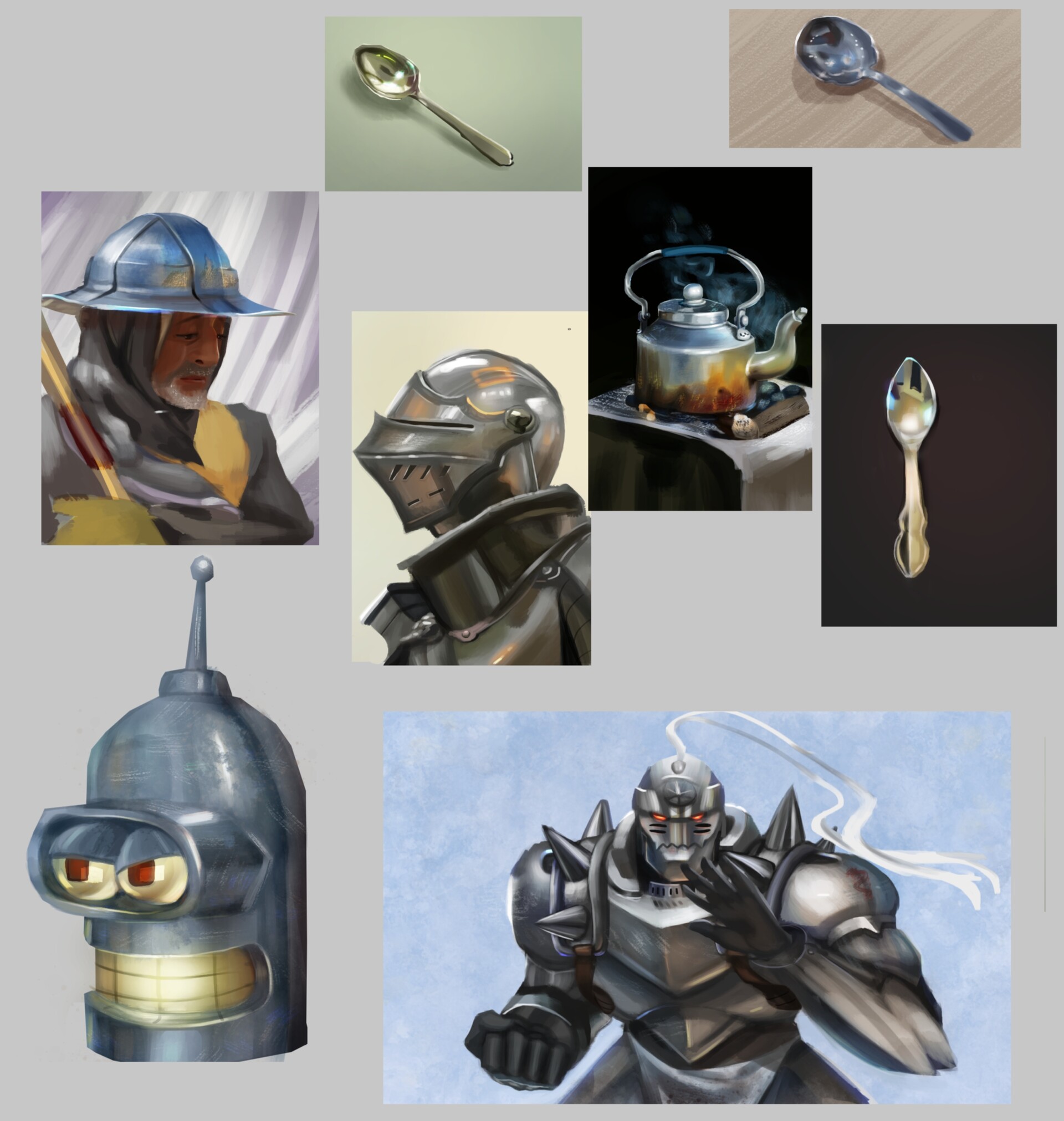ArtStation - metal material studies