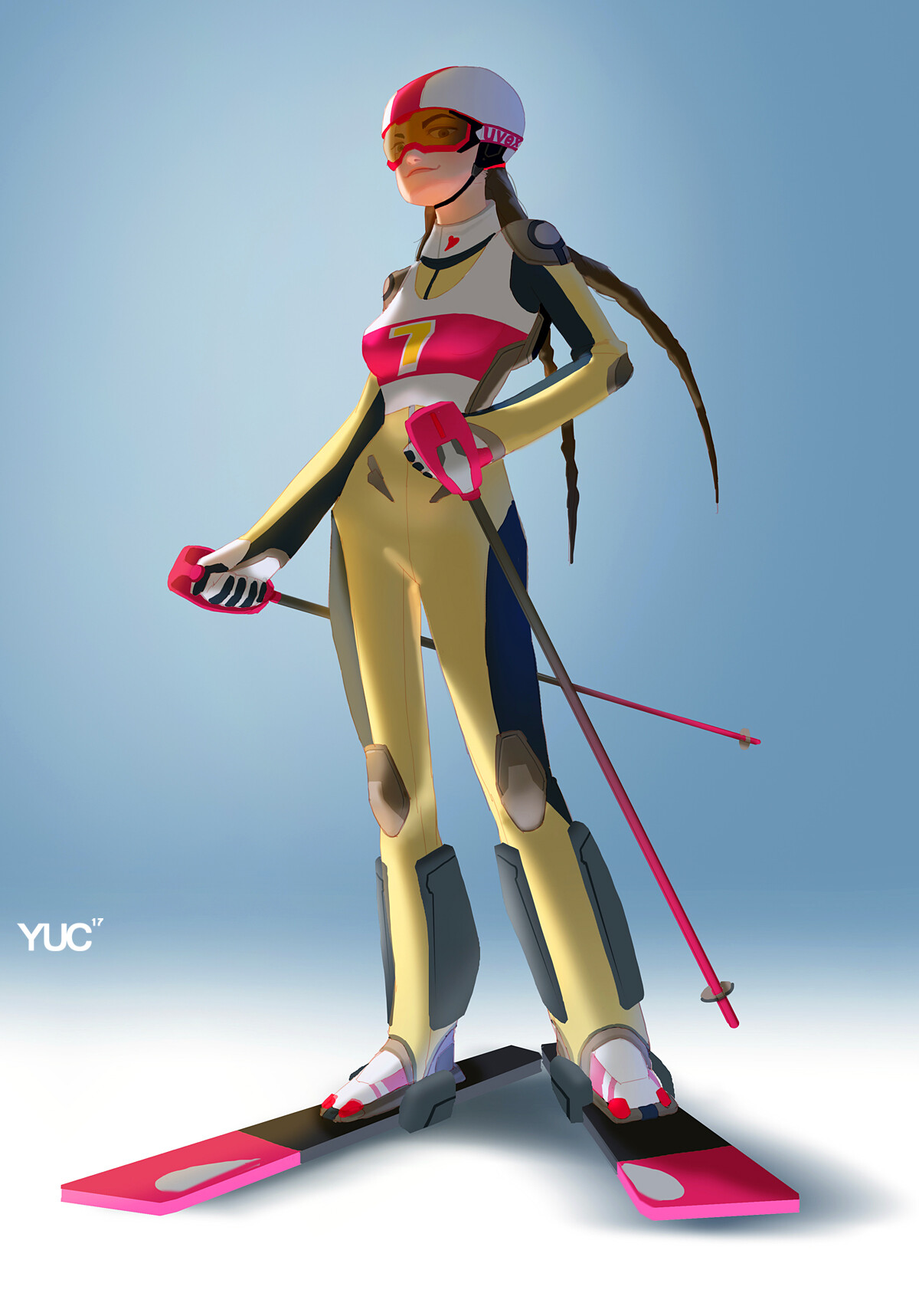 ArtStation - Ski girl