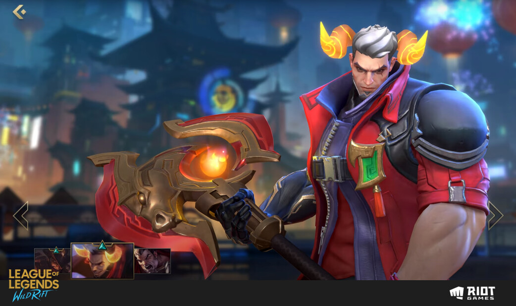 Max Cai - Lunar Beast Darius Wild Rift Skin Turntable Animation