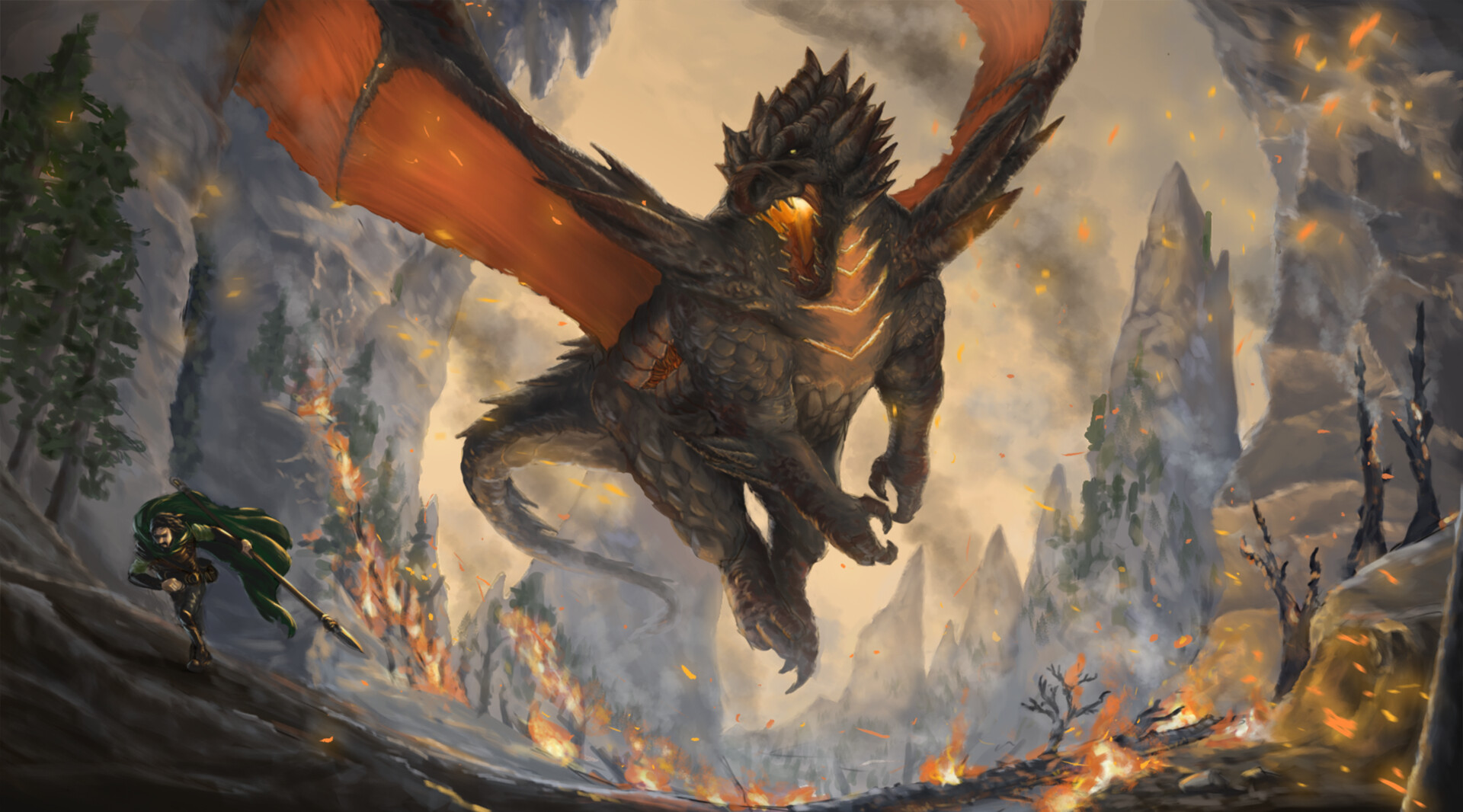 ArtStation - Spirespine Dragon