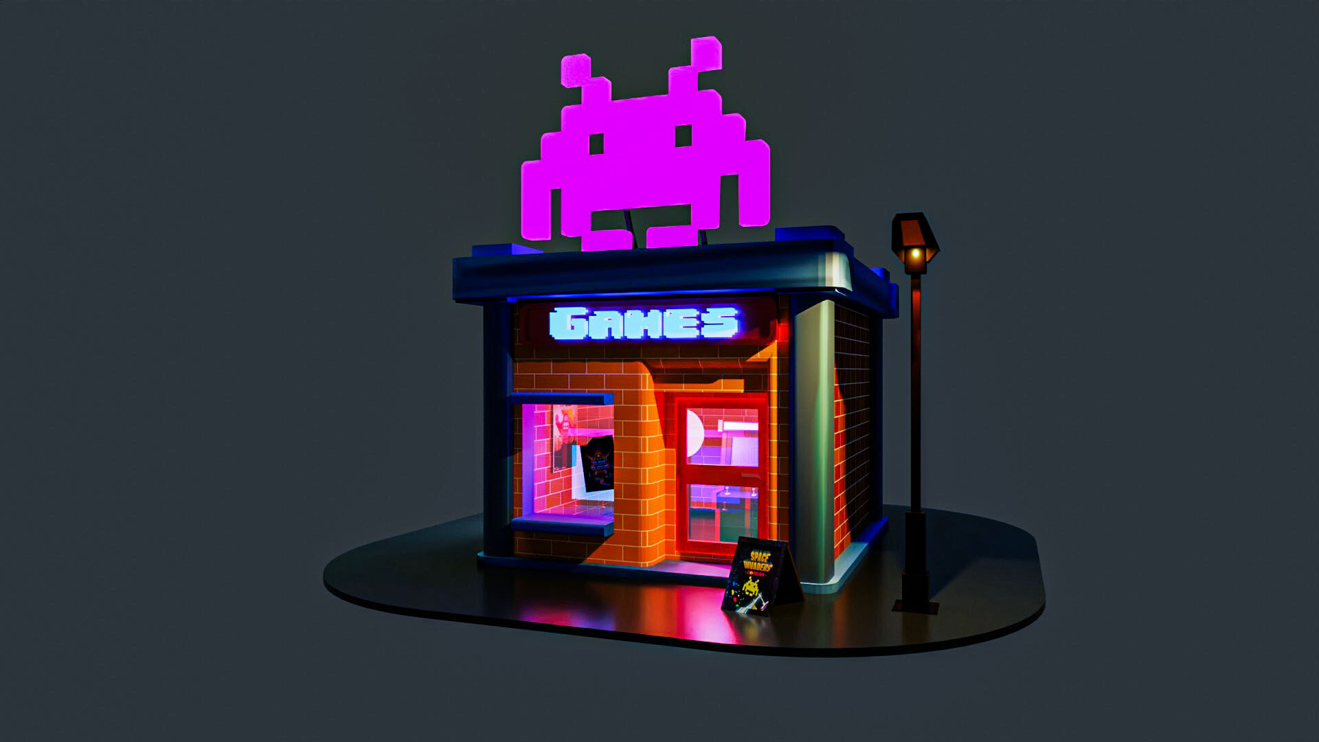 ArtStation - Arcade gameshop blender art