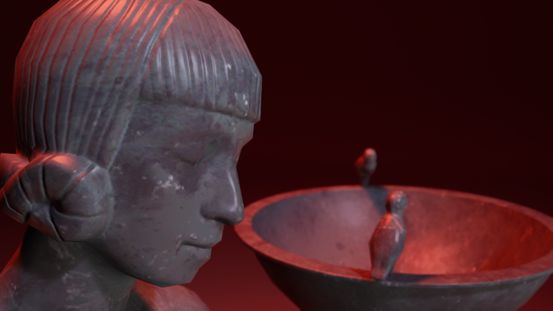 Oleksandr Lutsyuk - Women and birds Statue UE5