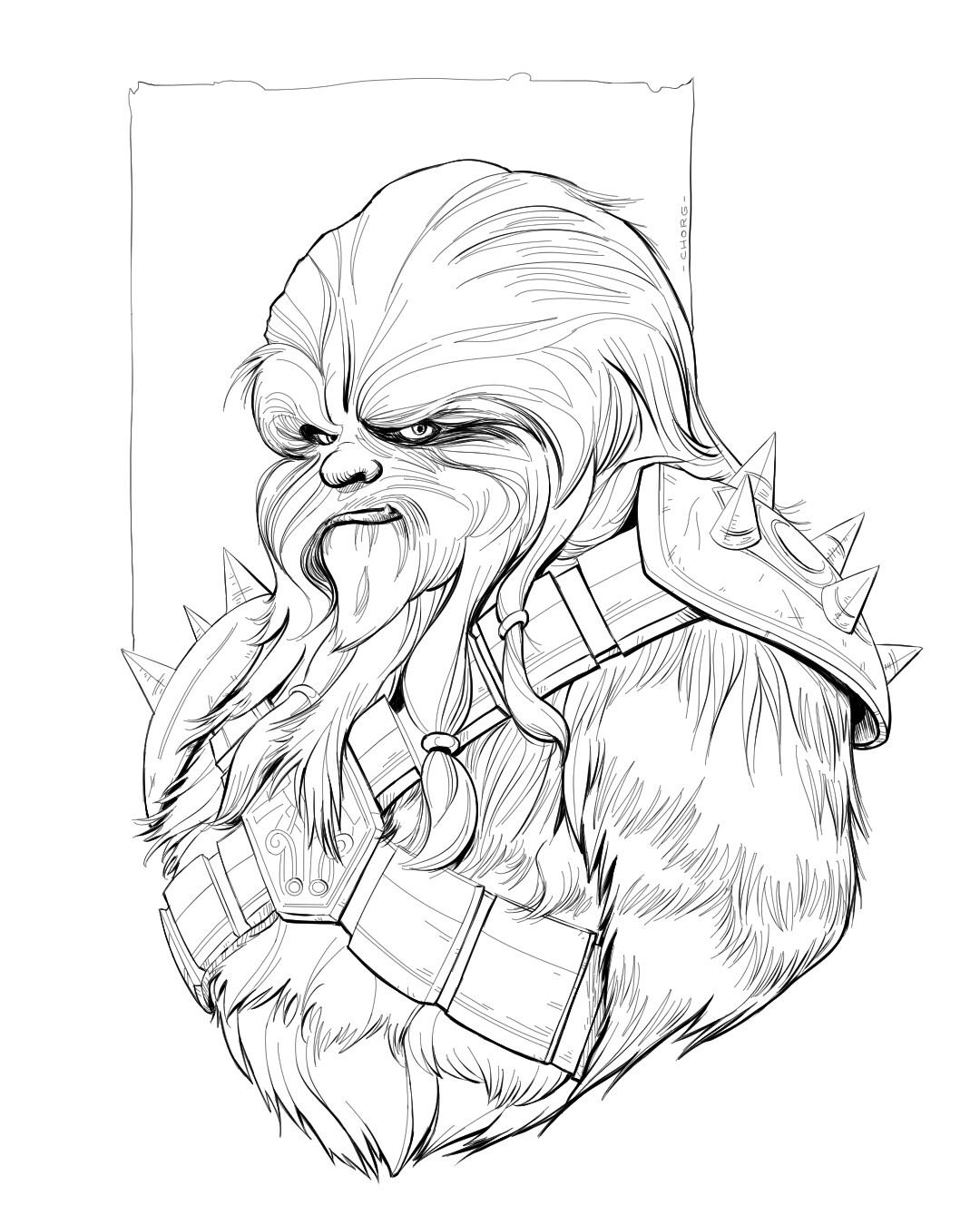 chewbacca printable coloring page